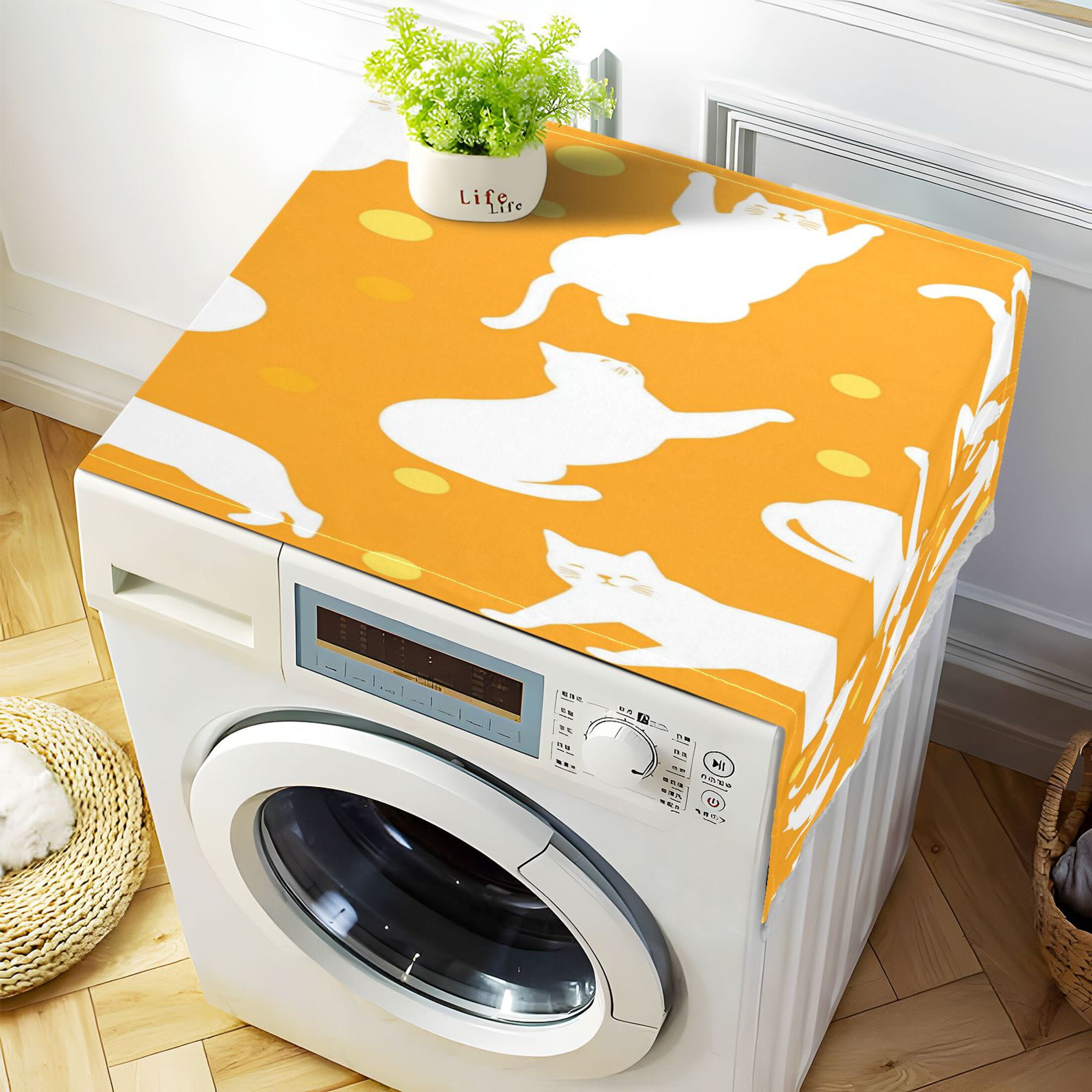 Dustproof Washing Machine Cloth Washer and Dryer Top Covers, Fridge ...