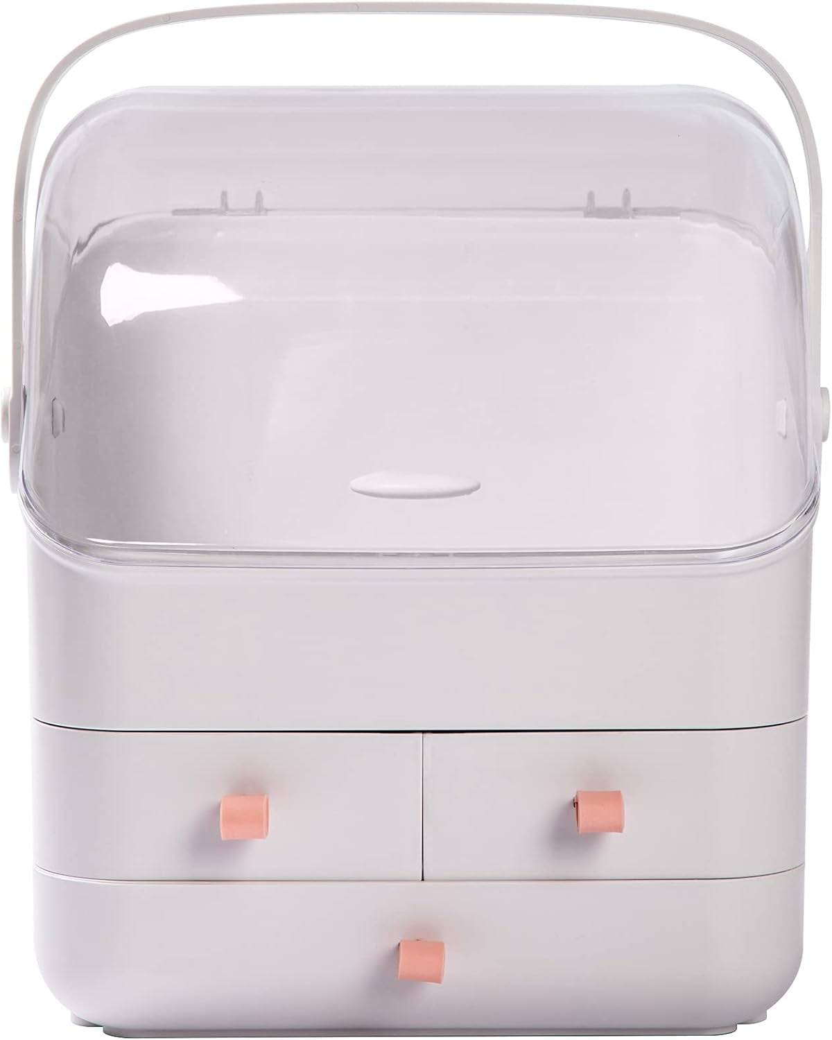 Dustproof & Waterproof Cosmetics Organizer, Portable Handle & Crystal ...