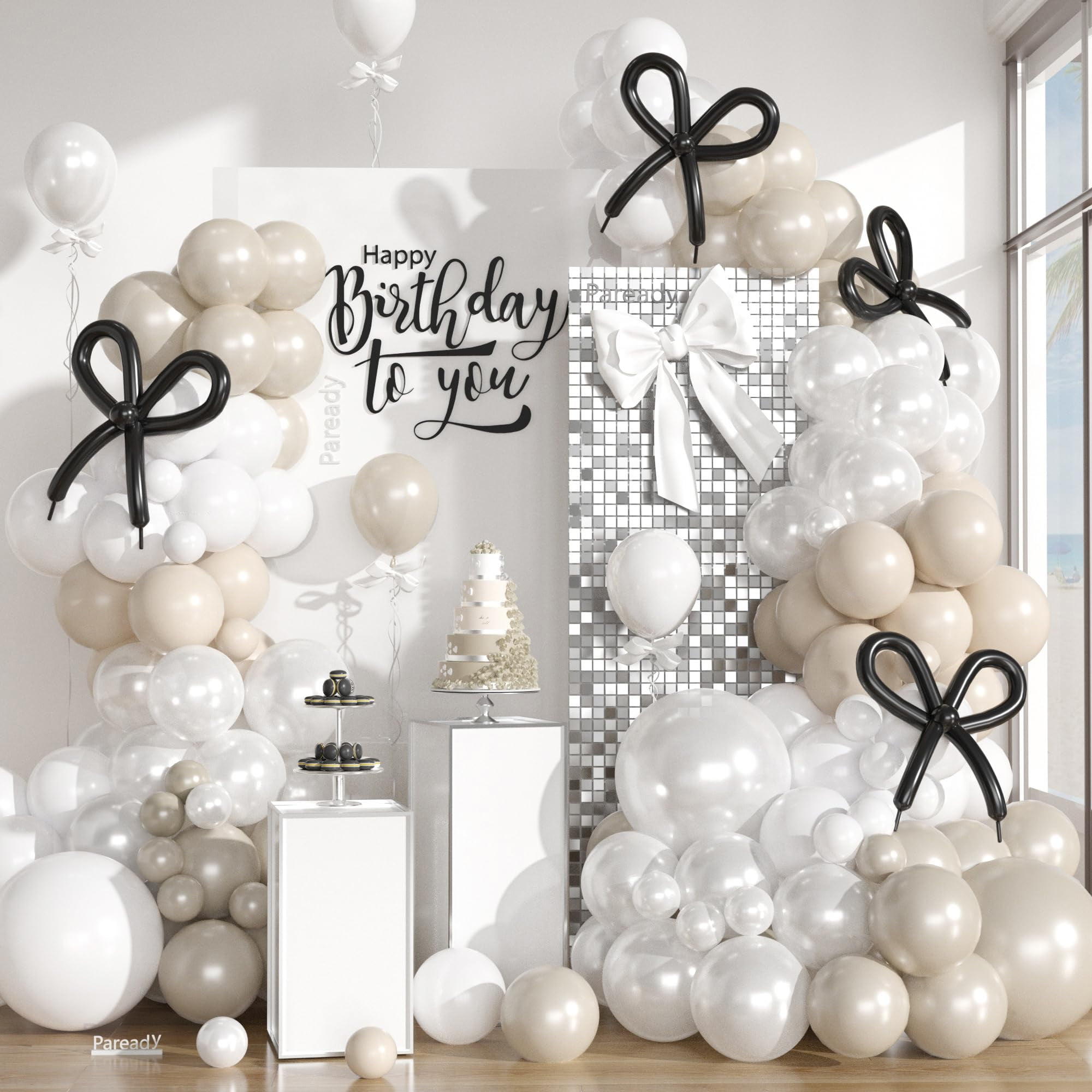 Dusty Blue Balloon Arch Kit, 120pcs Blue White Balloon Garland Kit, Metallic Sand Gold Balloons ...