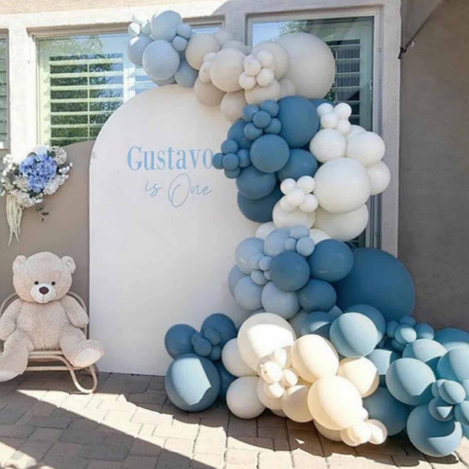 Dusty Blue Balloon Garland SSF20 Kit - 167pcs Blue Balloon Arch kit ...