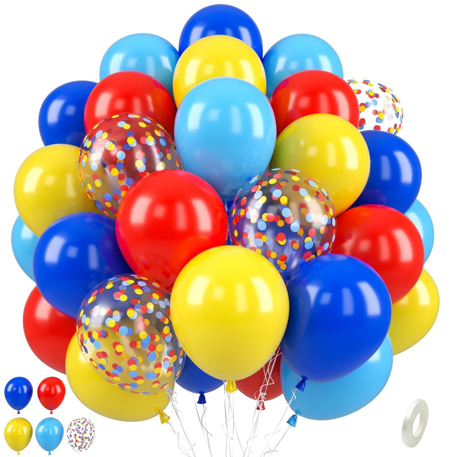 Dusty Blue Balloons, 50 Pcs Gold White Balloons, 12 Inch Sand White ...