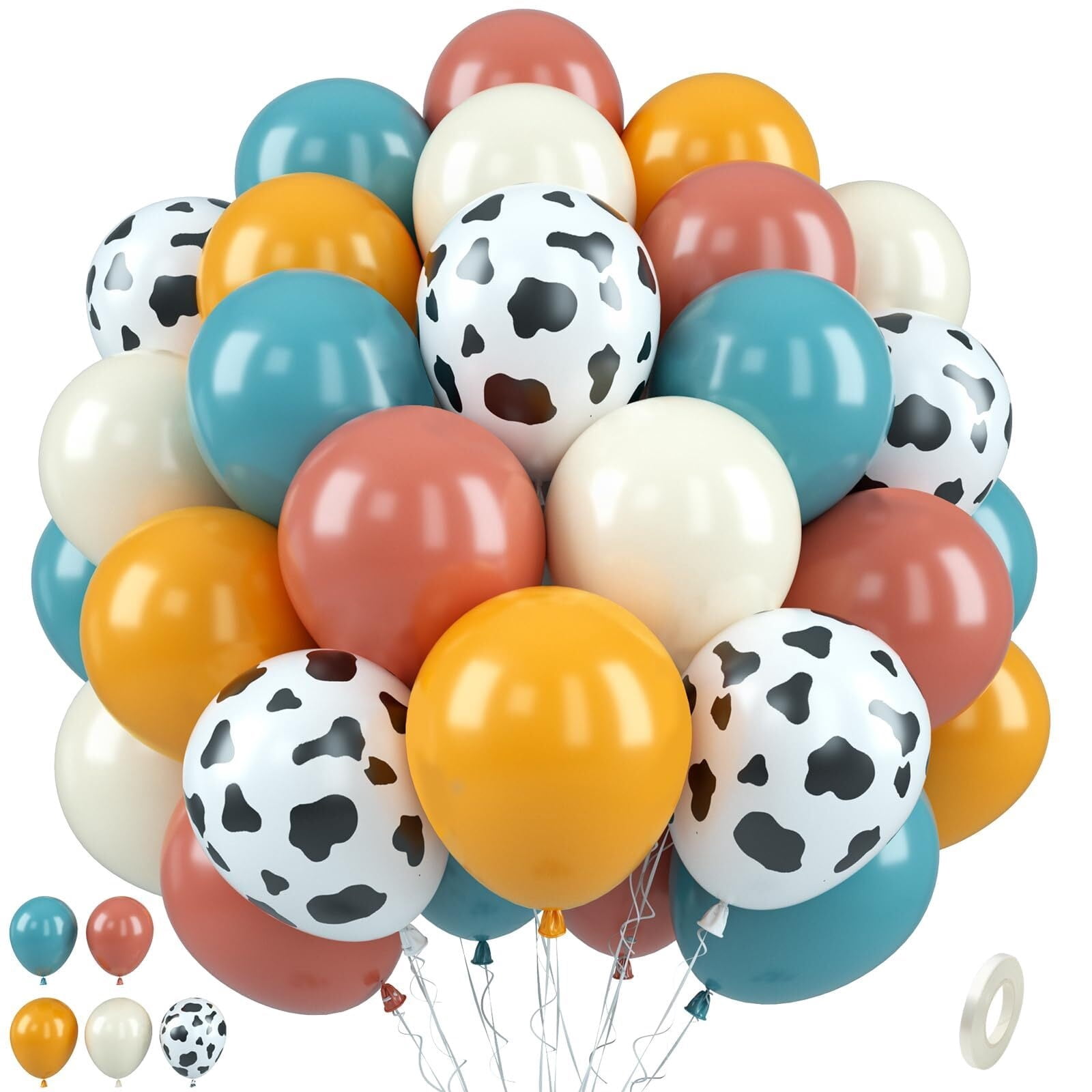 Dusty Blue Balloons, 50 Pcs Gold White Balloons, 12 Inch Sand White ...
