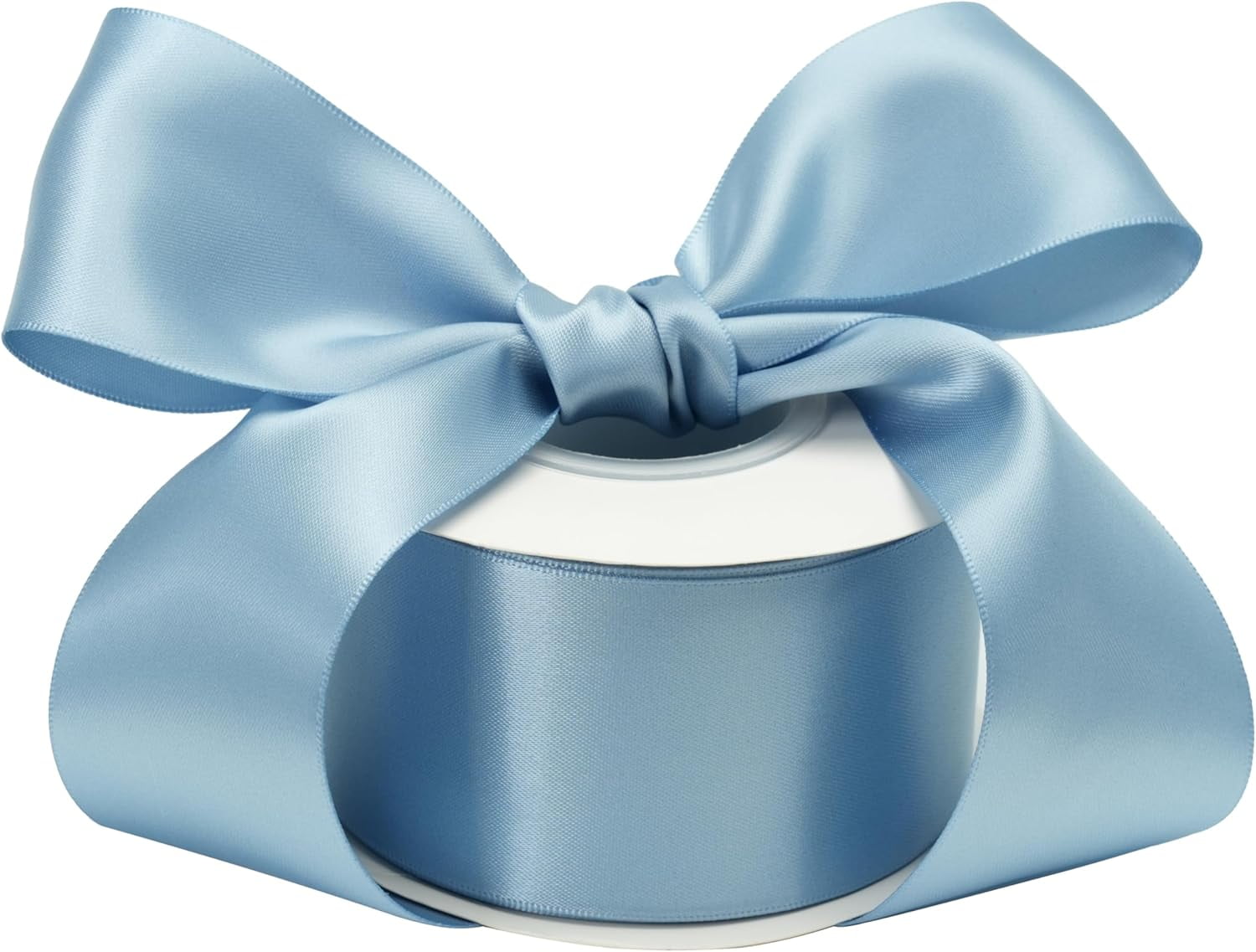 Dusty Blue Ribbon for Christmas Tree Thick Double Face Satin Ribbon 2 ...
