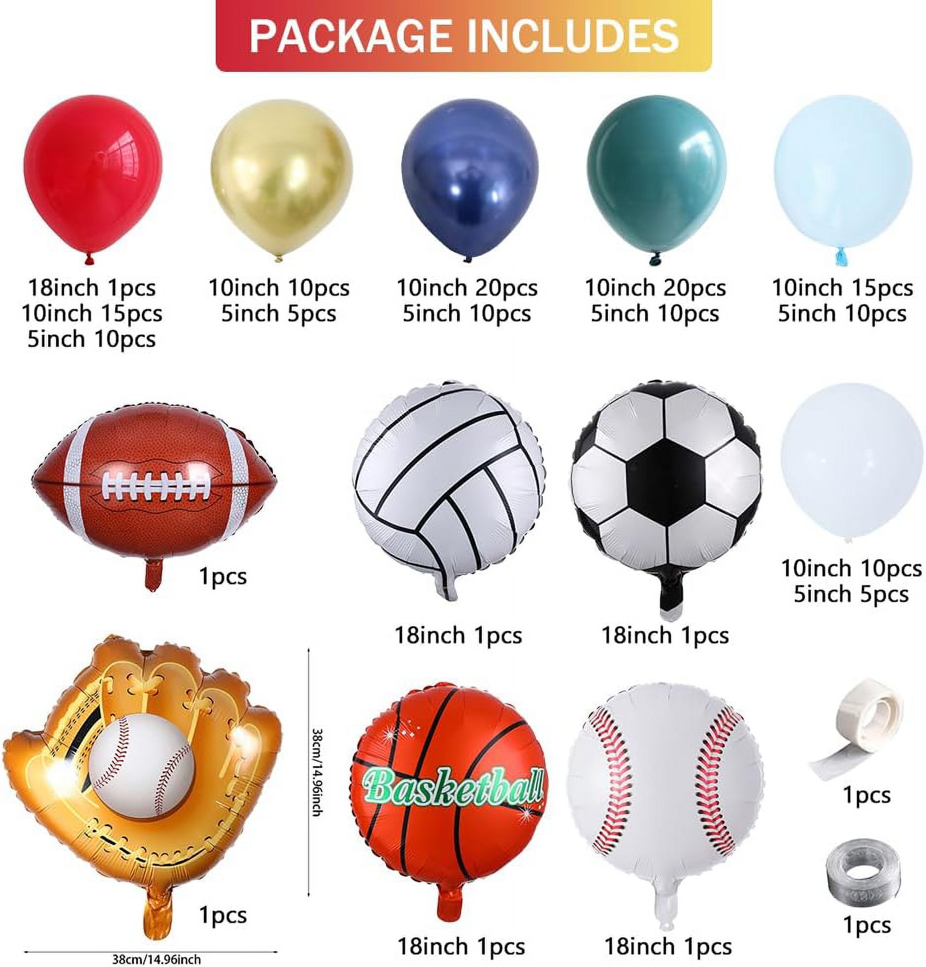 Baseball Balloons Dusty Blue Sport Theme Birthday Party Balloons ...