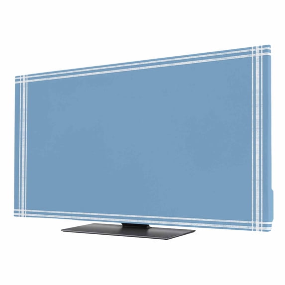 Dusty Blue TV Dust Cover 32 Inch, Solid Color Computer Monitor Cover ...