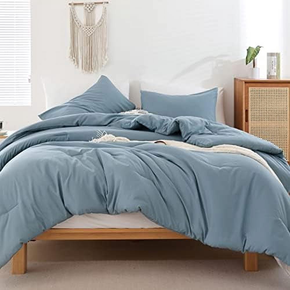 Dusty Blue Twin/Twin XL Comforter Set for Boys Girls, 1 Blue Comforter ...