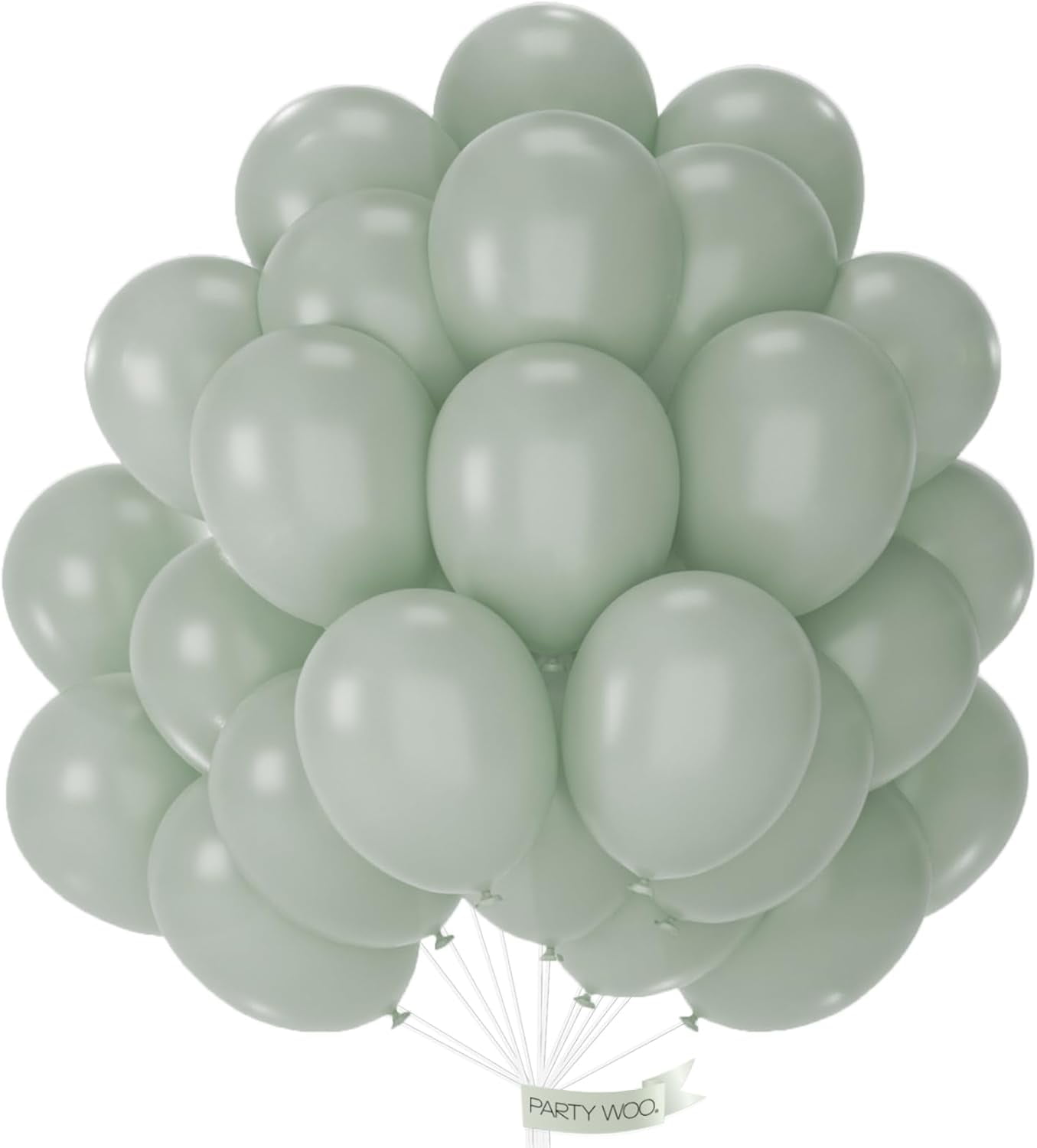 Dusty Green Balloons 50 pcs 12 Inch Matte Sage Green Eucalyptus ...