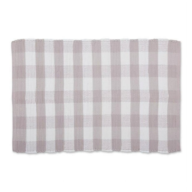 Dusty Lilac & White Buffalo Check Rag Rug 26x40 inch - Walmart.com