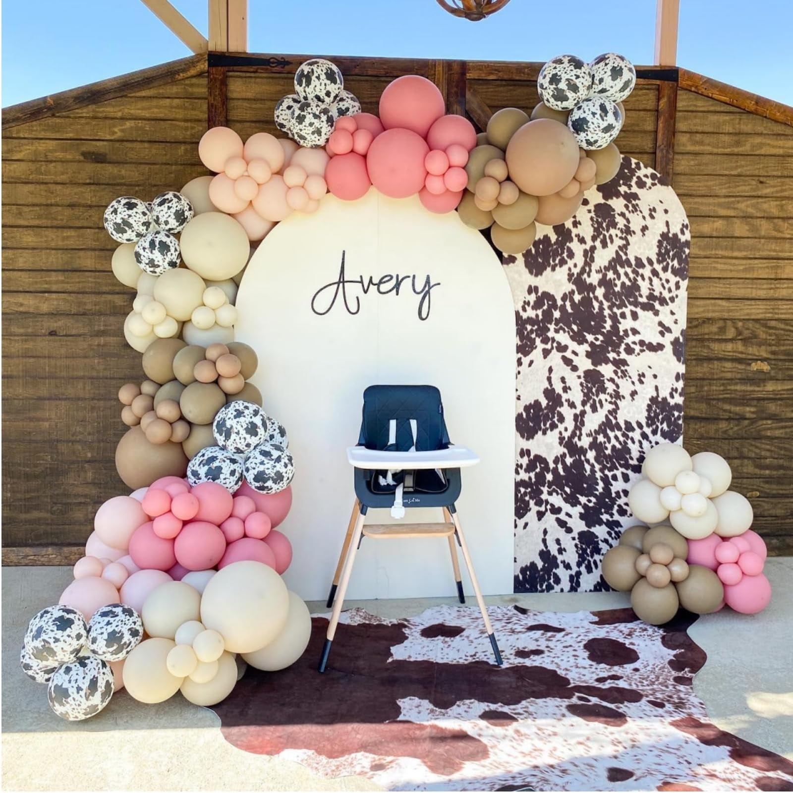 Dusty Pink Cow Balloon Arch Garland AFN1Kit - Dusty Pink, Light Pink ...