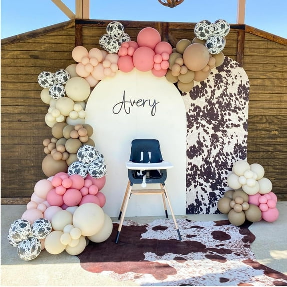 Dusty Pink Cow Balloon Arch Garland Kit – Dusty Pink, Light Pink, Brown ...