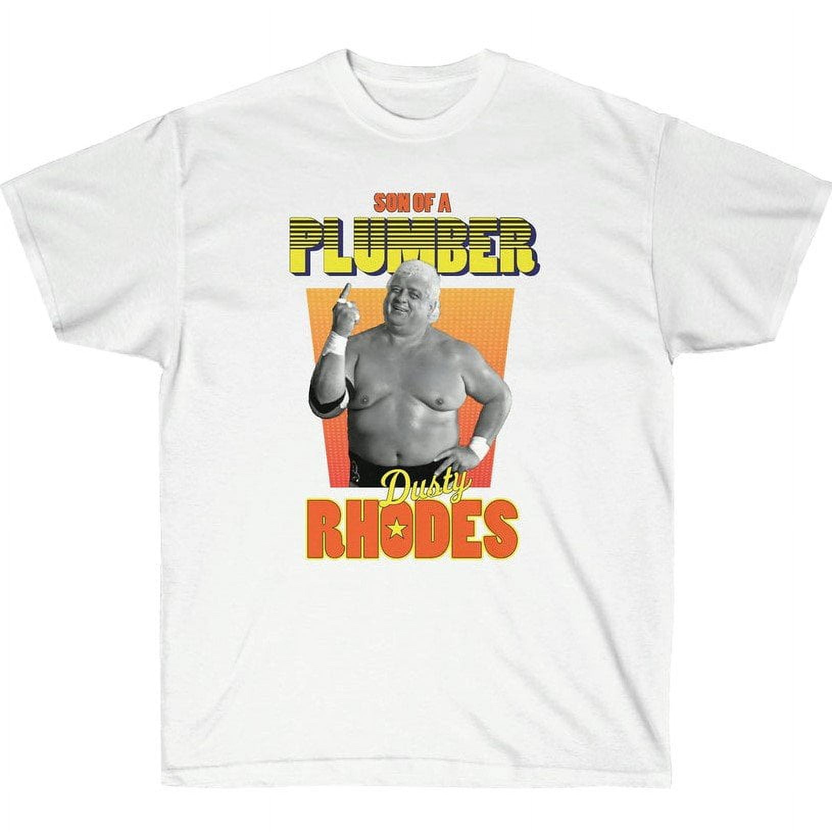 Dusty Rhodes Son of a Plumber WWE Mens White T-shirt - Walmart.com