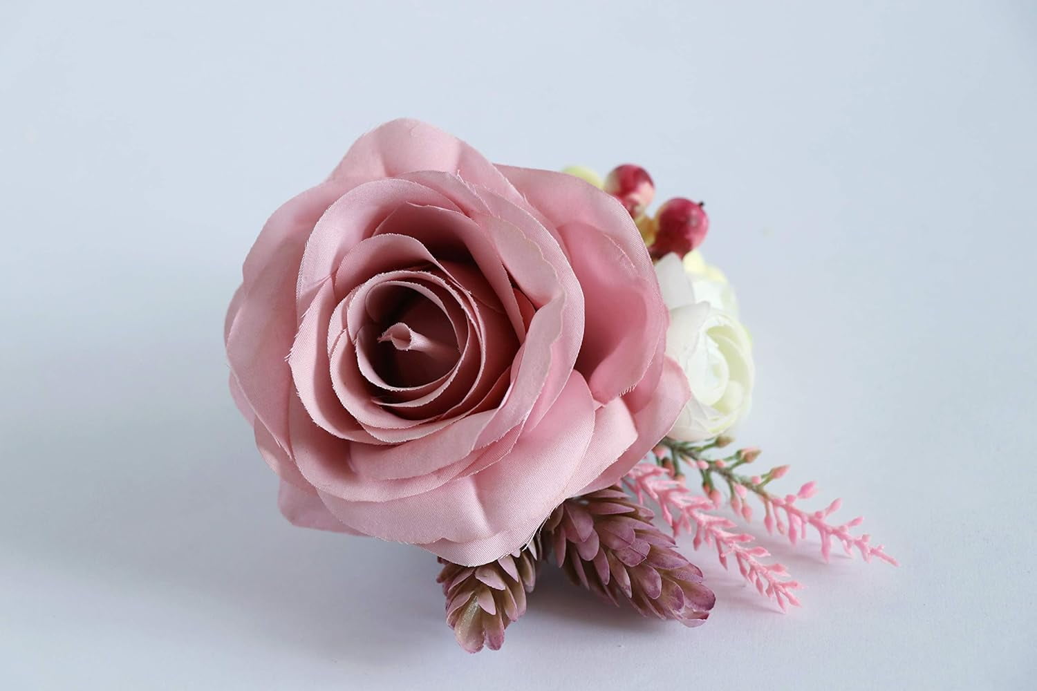 Dusty Rose Handcrafted Boutonniere for Men Wedding, Brooch Bouquet ...