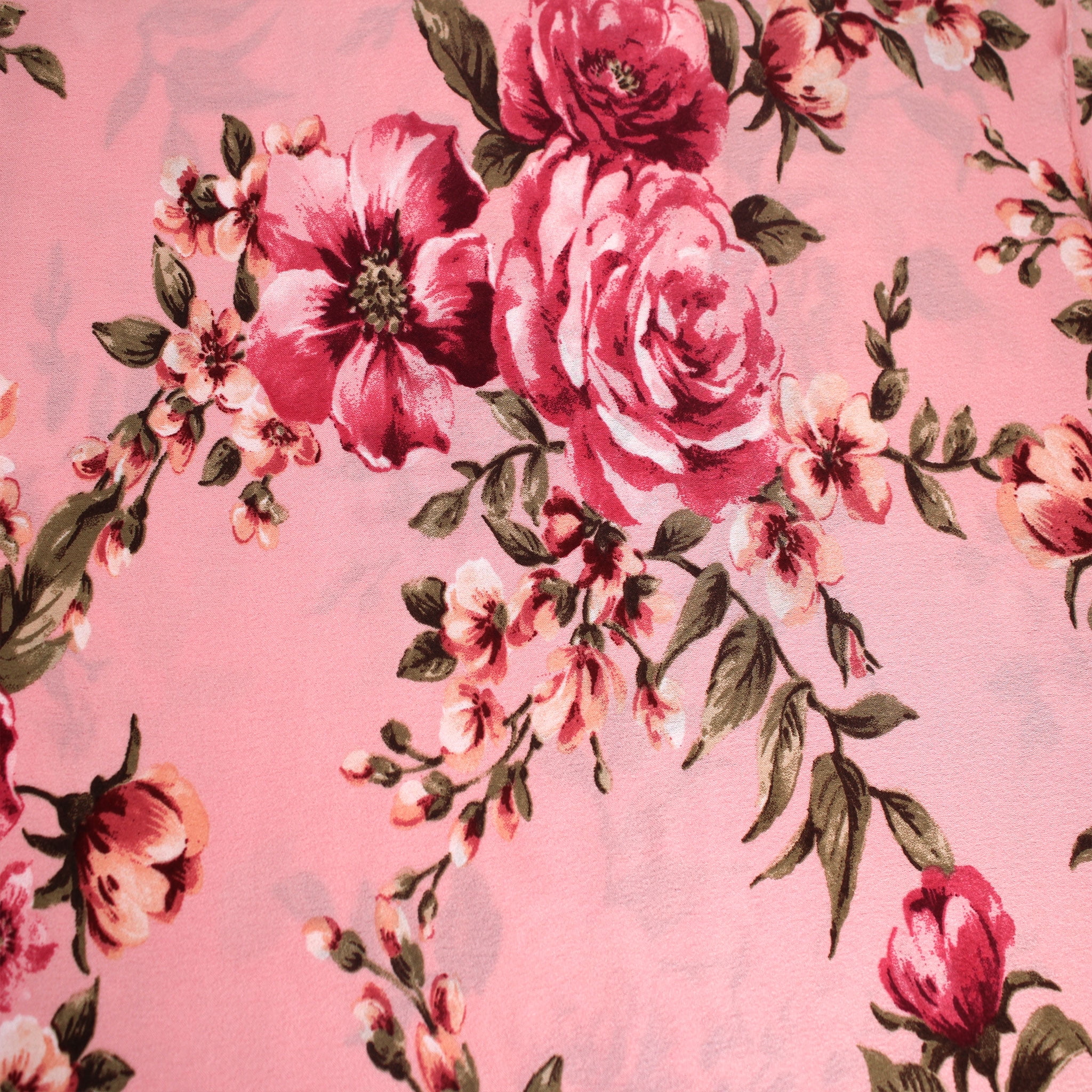 Dusty Rose Pink 59" Wide 100% Polyester Printed Mechanical Satin ...