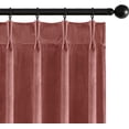 Dusty Rose Velvet Curtains 84 inches Long, Pinch Pleated Blackout ...