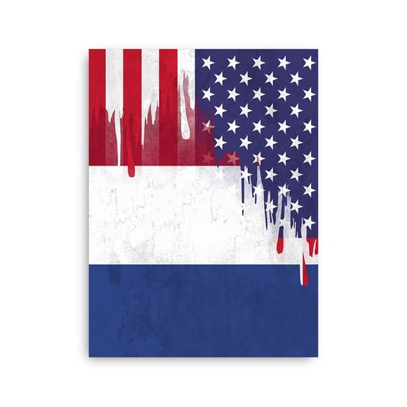 Dutch American Flag Wall Art Friendship USA Netherlands Roots Posters ...