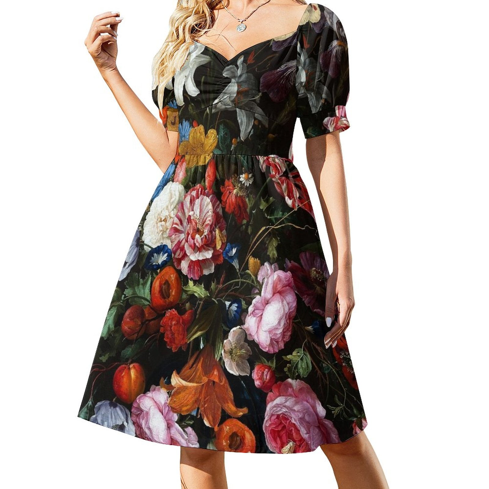 Dutch Botanical Flowers Midnight Garden Sleeveless Dress dress wedding dresses for woman ...