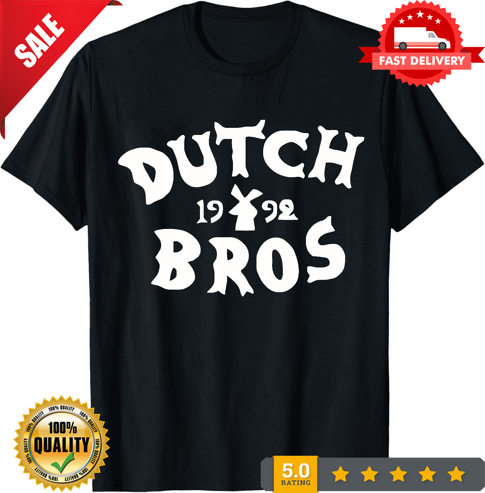 Dutch Bros 1992 Vibes T-Shirt eBay, LIMITED EDITION-TH69884 - Walmart.com