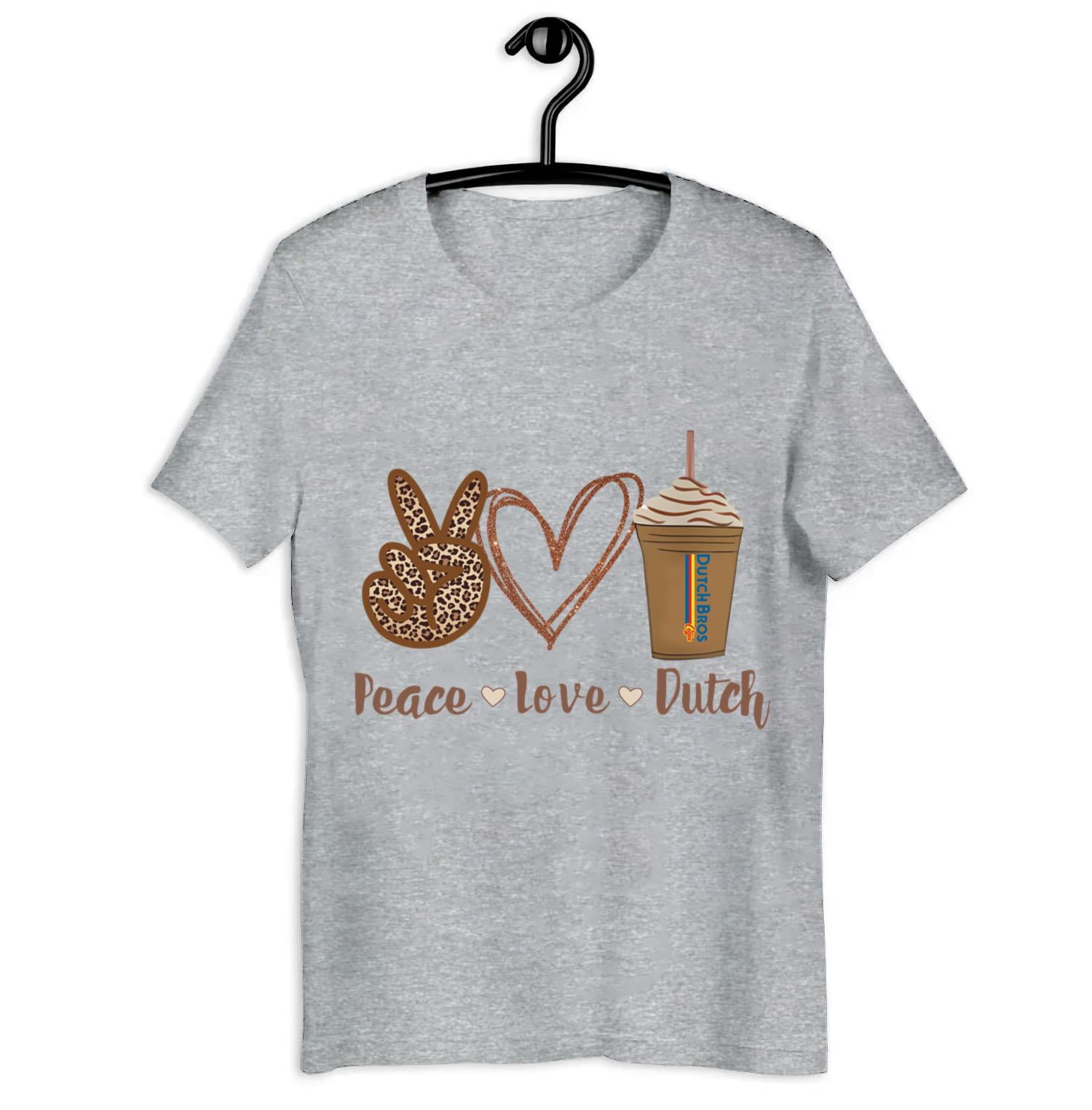 Dutch Brothers Coffee Shirt, Dutch Bros Peace Love Coffee Shirt, Coffee ...