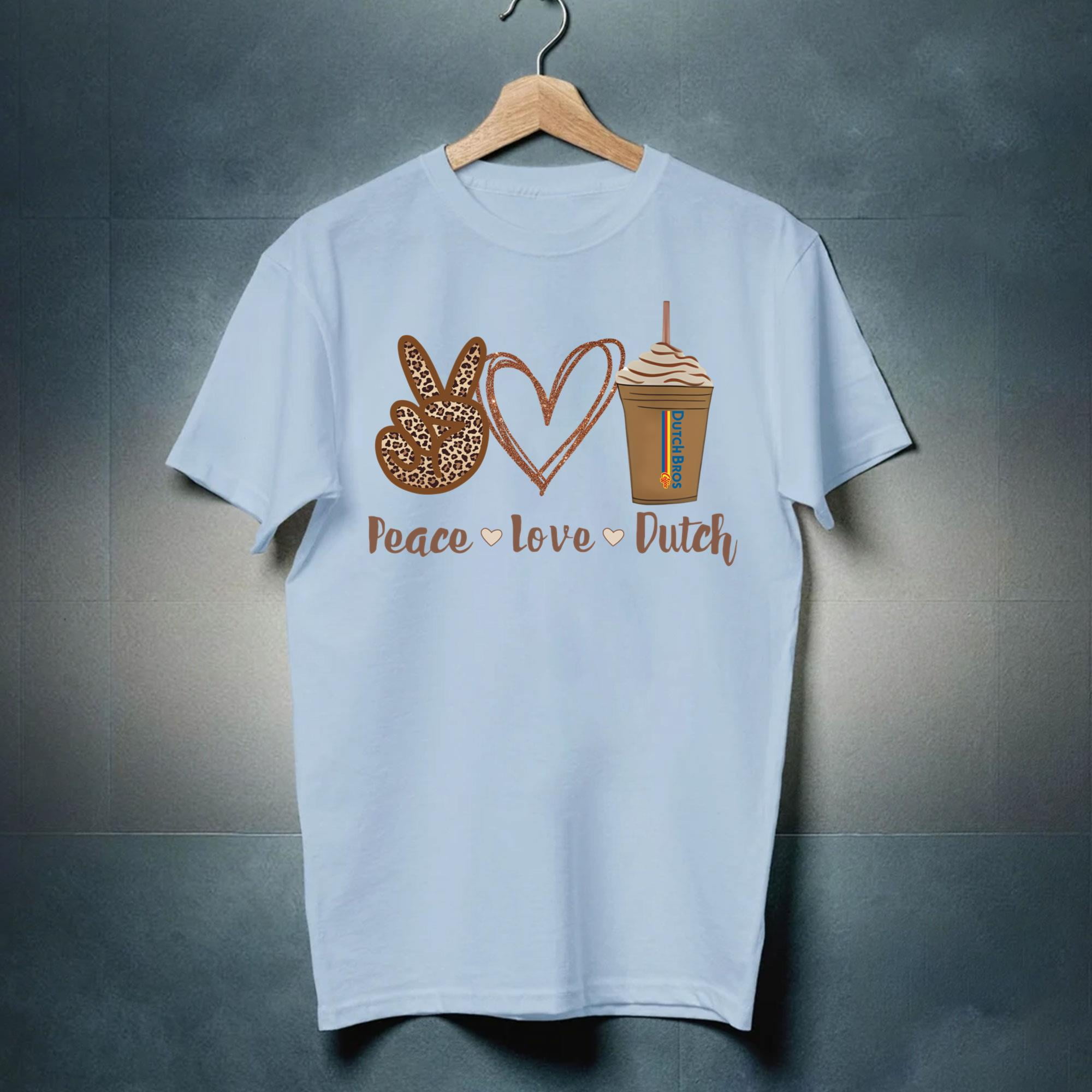 Dutch Brothers Coffee Shirt, Dutch Bros Peace Love Coffee Shirt, Coffee ...