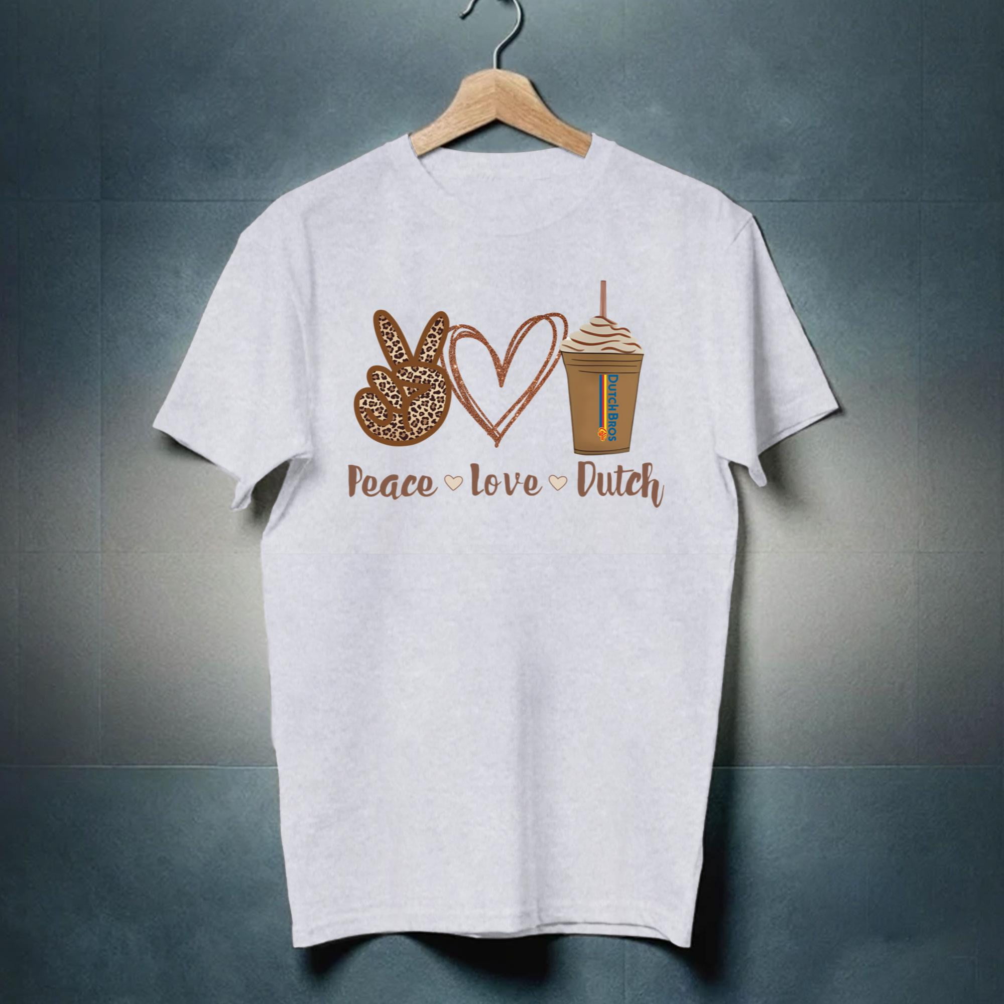 Dutch Brothers Coffee Shirt, Dutch Bros Peace Love Coffee Shirt, Coffee ...