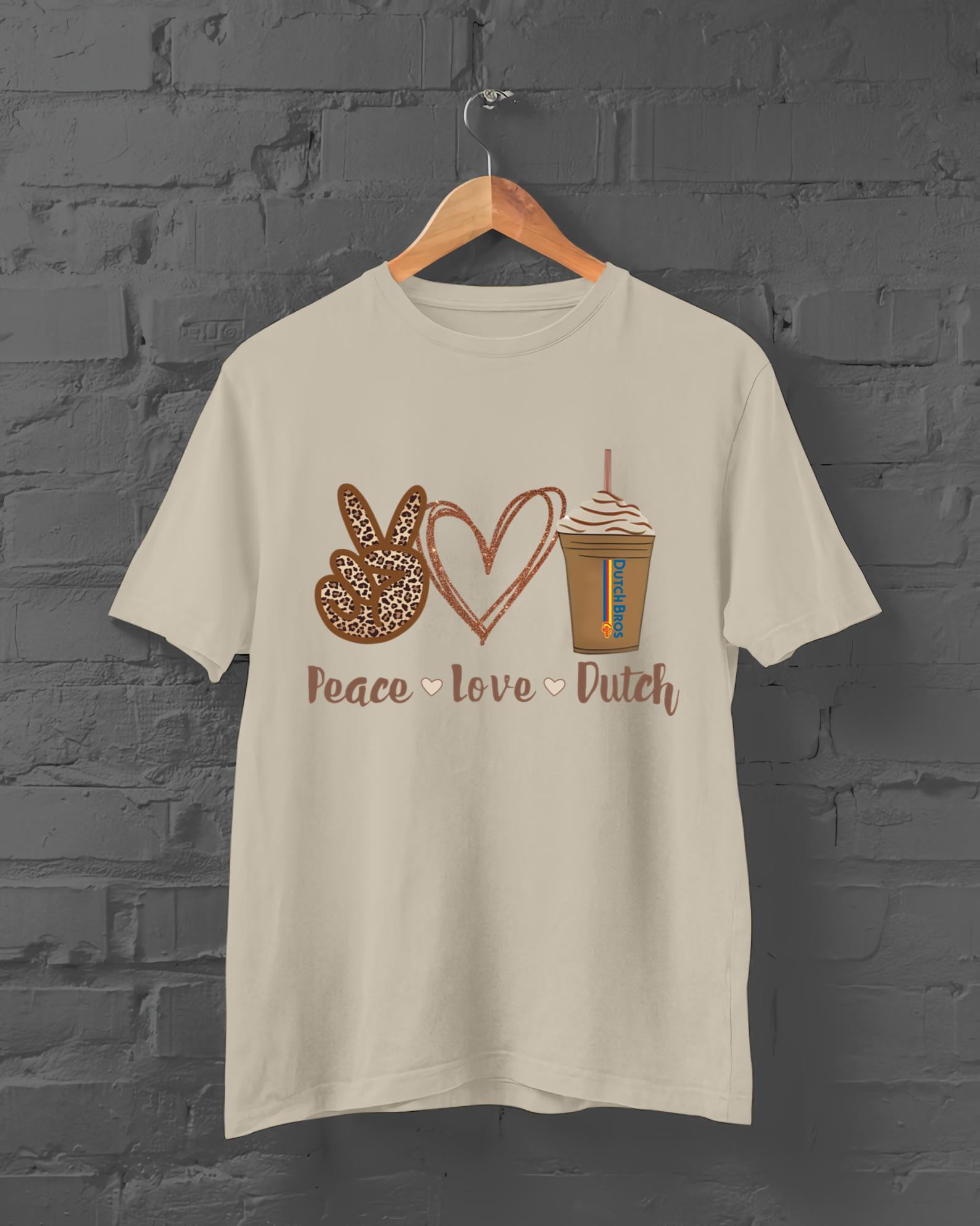 Dutch Brothers Coffee Shirt, Dutch Bros Peace Love Coffee Shirt, Coffee ...