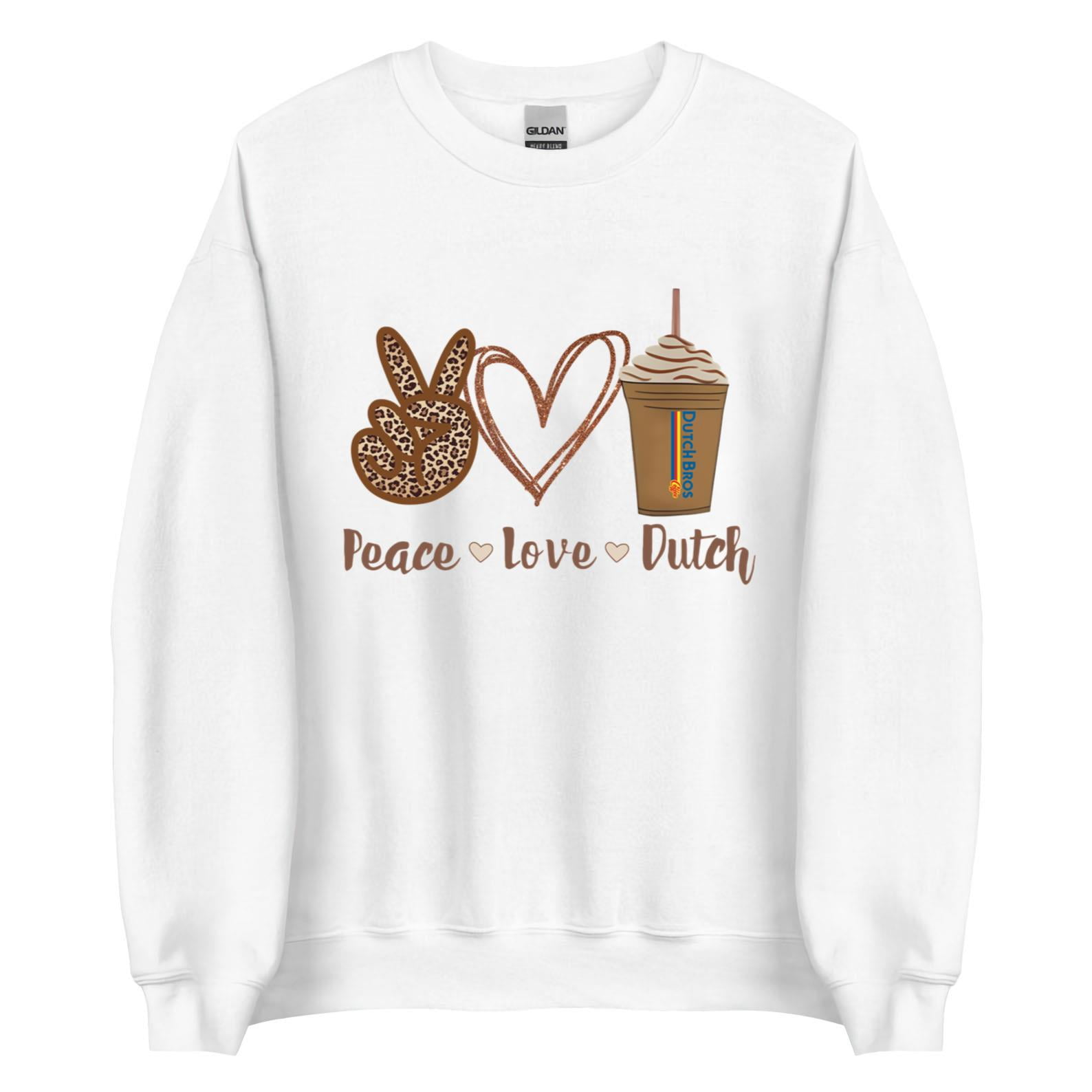 Dutch Brothers Coffee Shirt, Dutch Bros Peace Love Coffee Shirt, Coffee ...