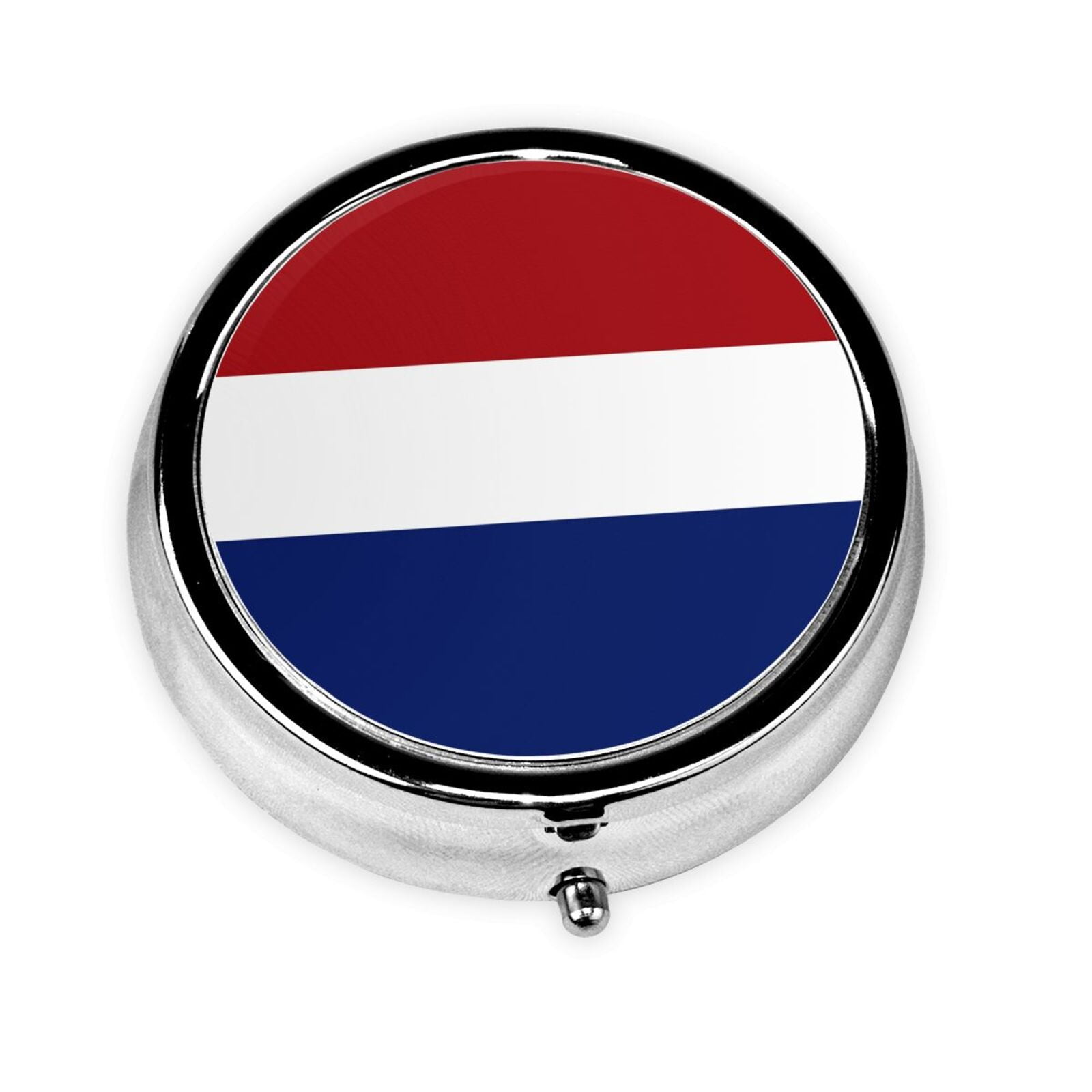 Dutch Flag Round Portable Pill Box Organizer Vitamin Containers Perfect ...