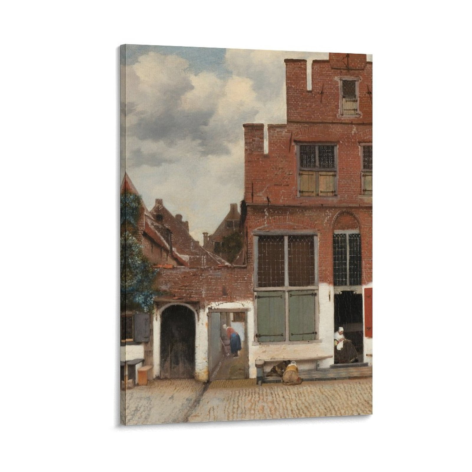 Dutch Genre Painter Johannes Vermeer View of Houses in Delft Retro ...