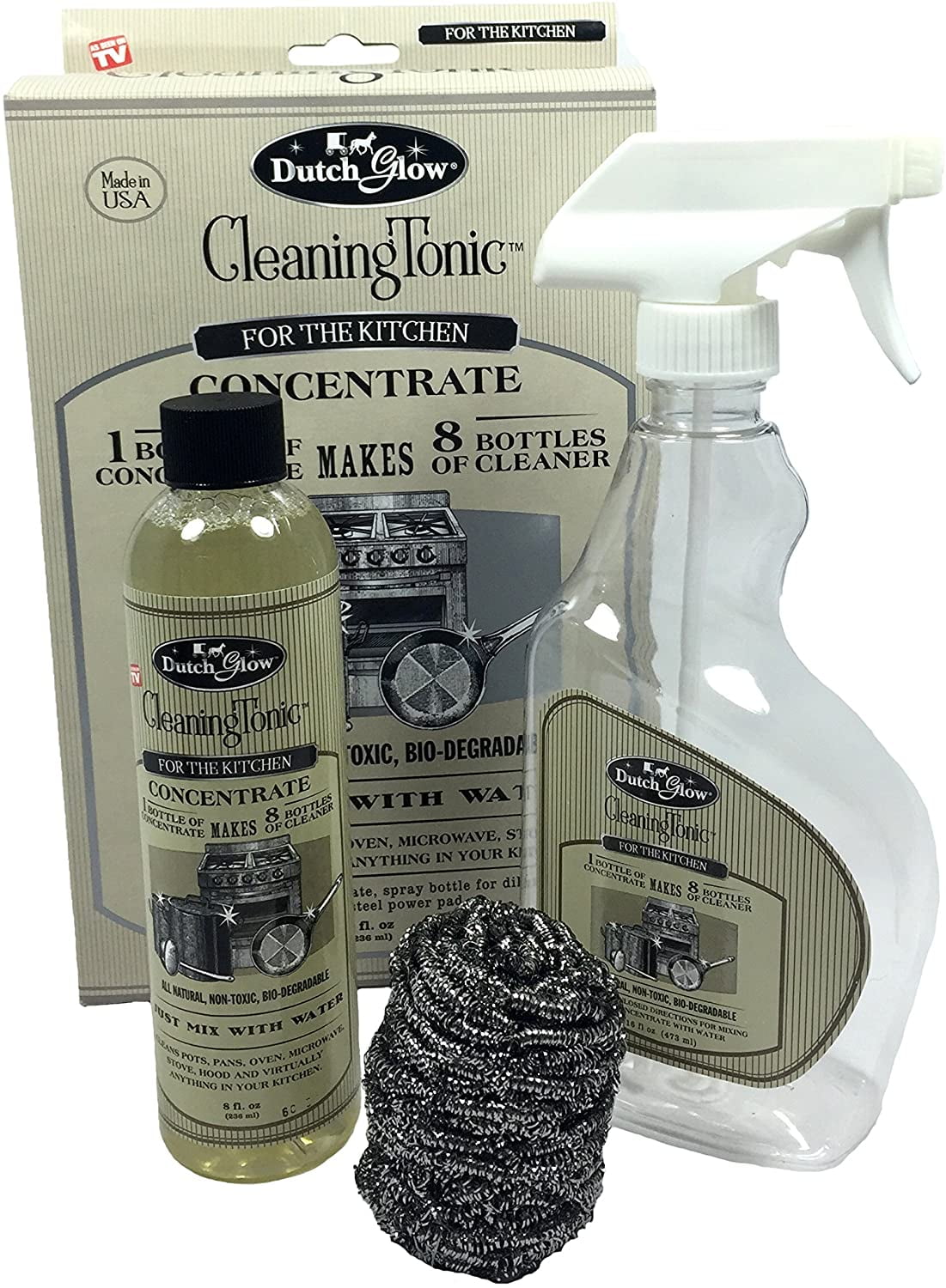 Dutch Glow Degreaser Cleaning Tonic Kit with Spray for Stove and ...
