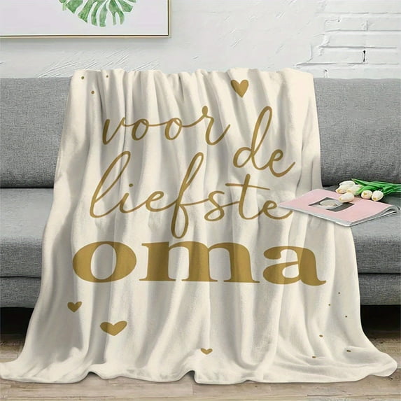 Dutch Grandma Grandma Holiday Blessing Throw Blanket Soft Flannel ...