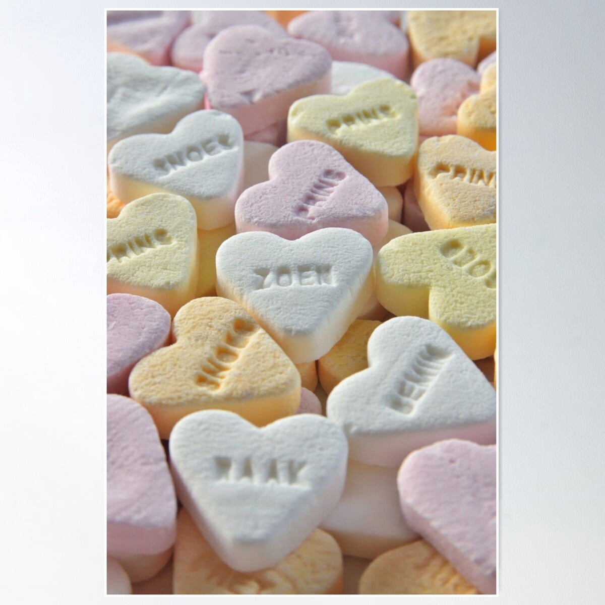 Dutch Heart Sugar Sweets With Words In Pastel Colors - Food Photography ...