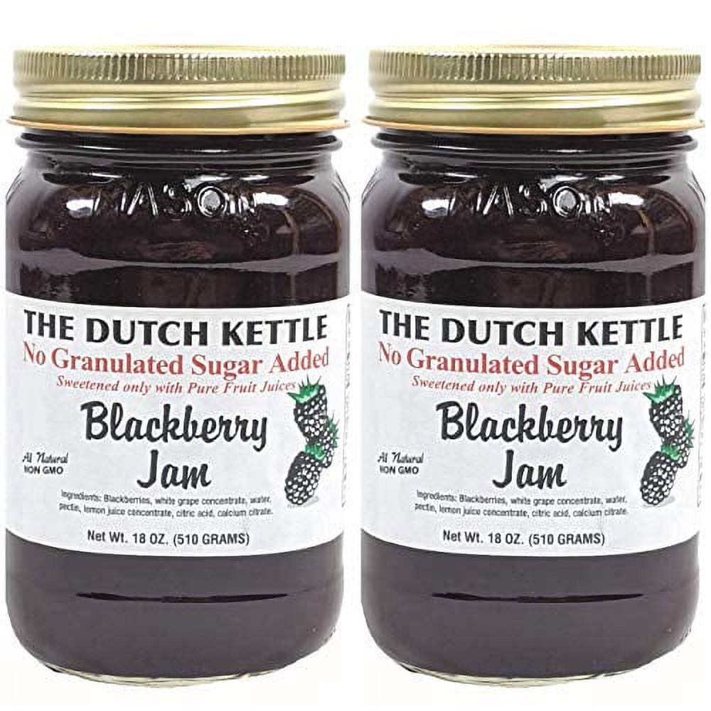 Dutch Kettle Amish Homemade Style Sugar-Free Blackberry Jam 2 - 18 Oz ...