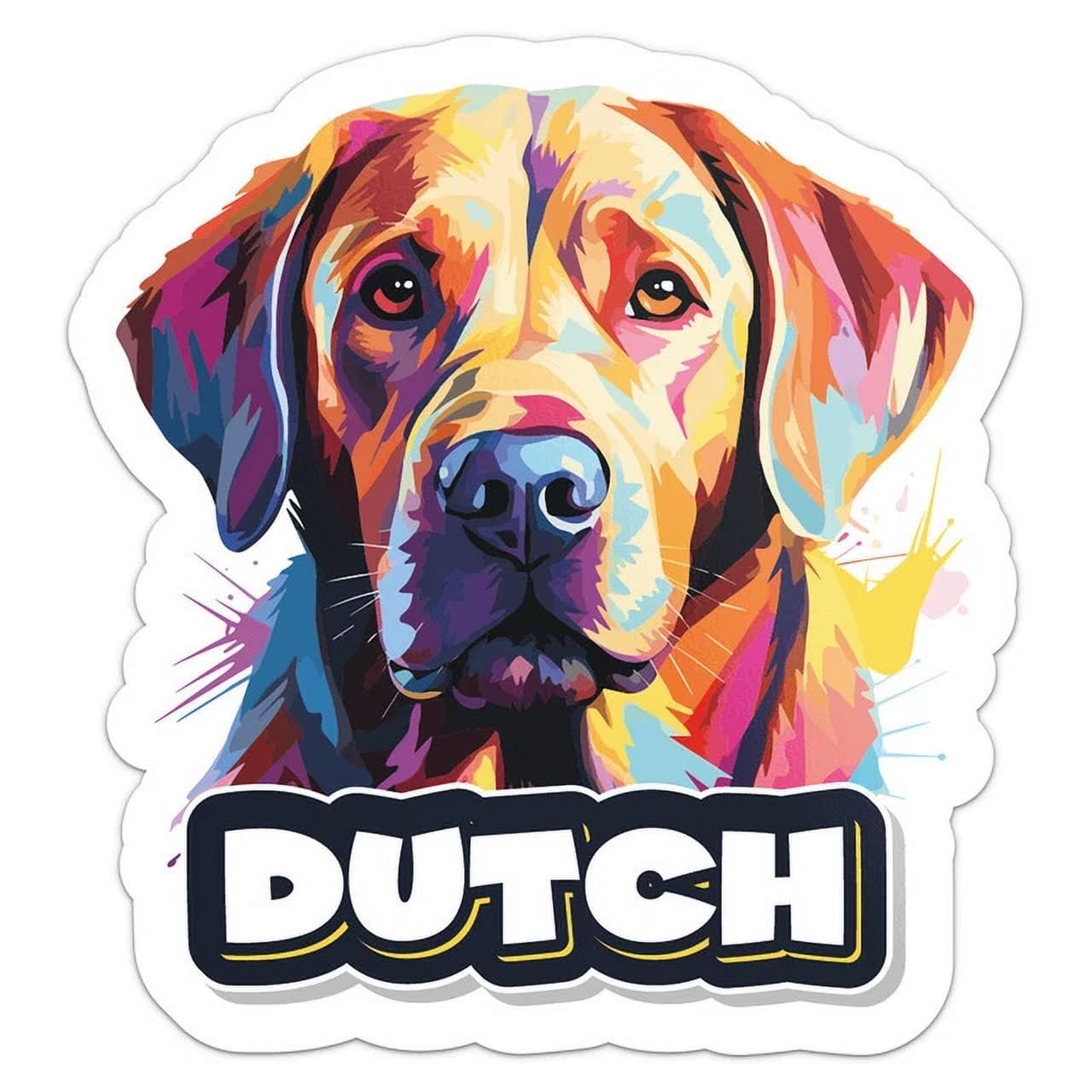 Dutch Labrador Dog Sticker Phone Decal Water Bottle Stickers Car Decals ...