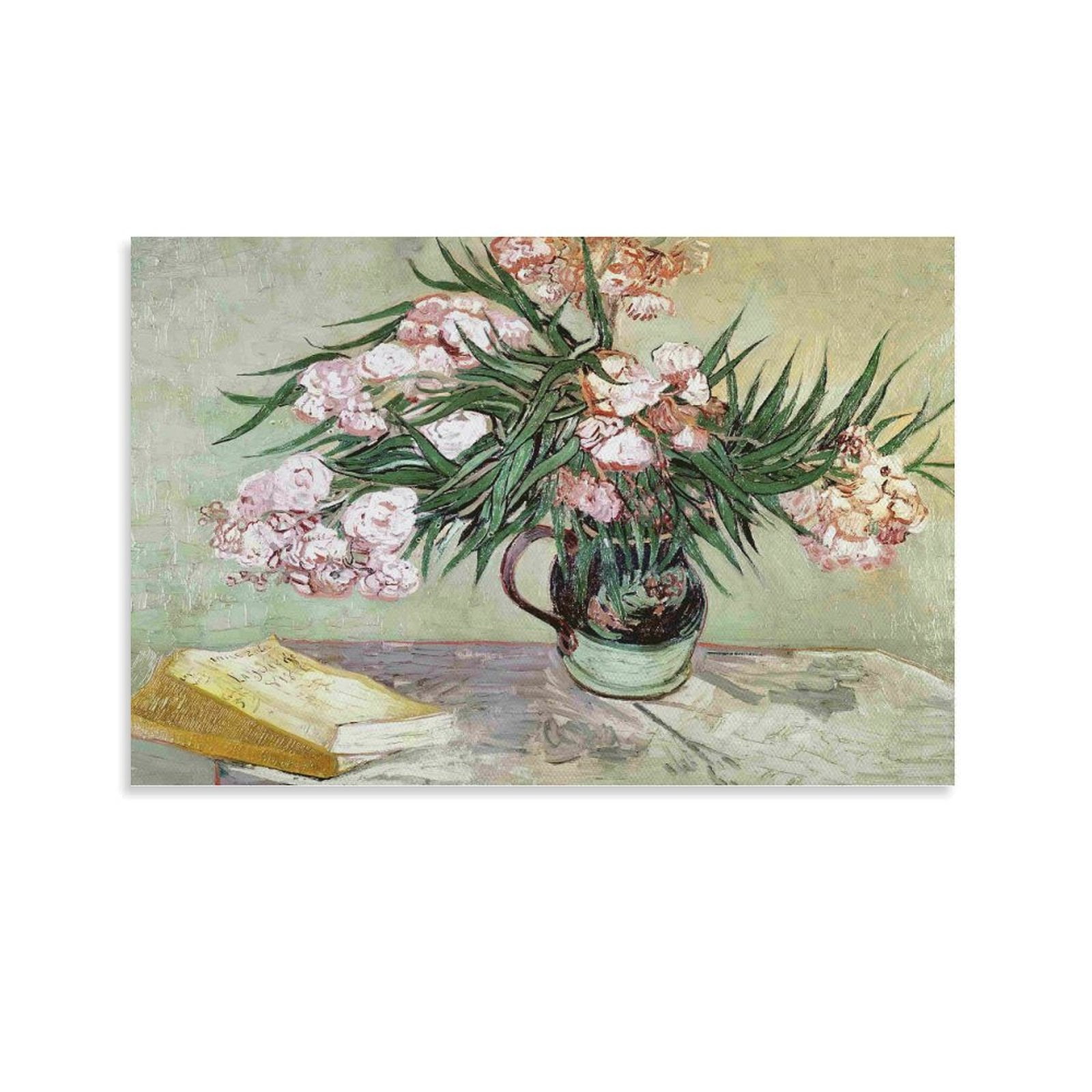 Dutch Painter Vincent Van Gogh Vase with Oleanders And Book Poster ...