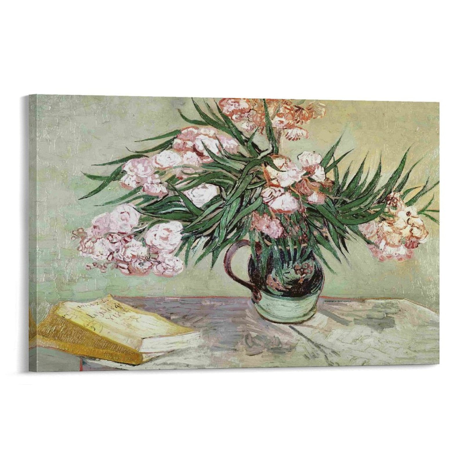 Dutch Painter Vincent Van Gogh Vase with Oleanders And Book Poster ...