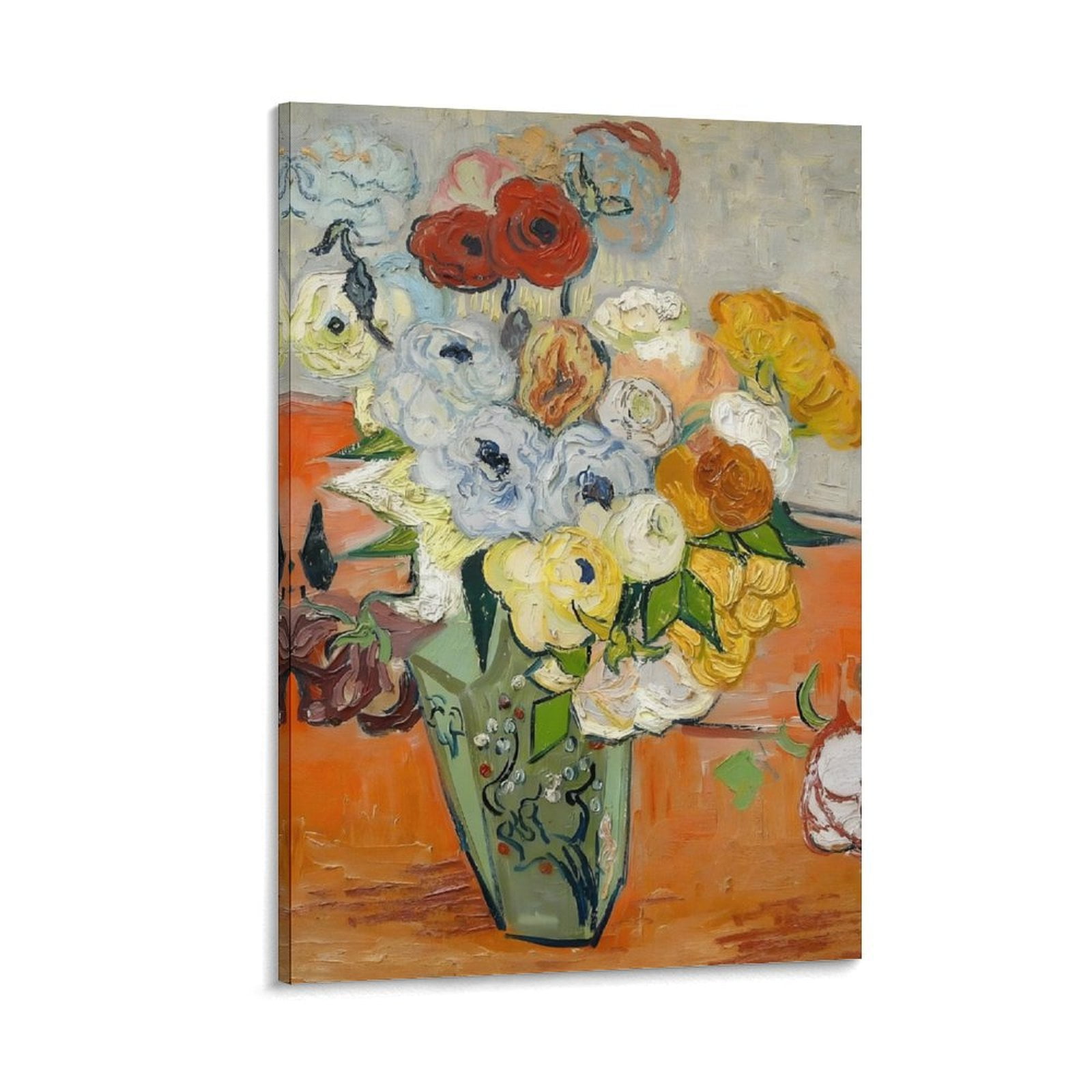 Dutch Painter Vincent Van Gogh Vase with Roses And Anemones Poster Home ...