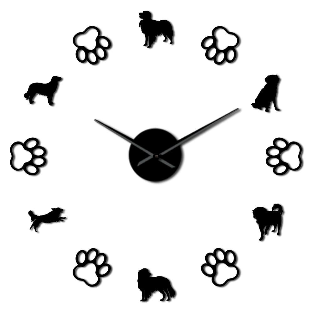 Dutch Partridge Dog Silhouette Frameless Wall Clock Stickers, DIY ...