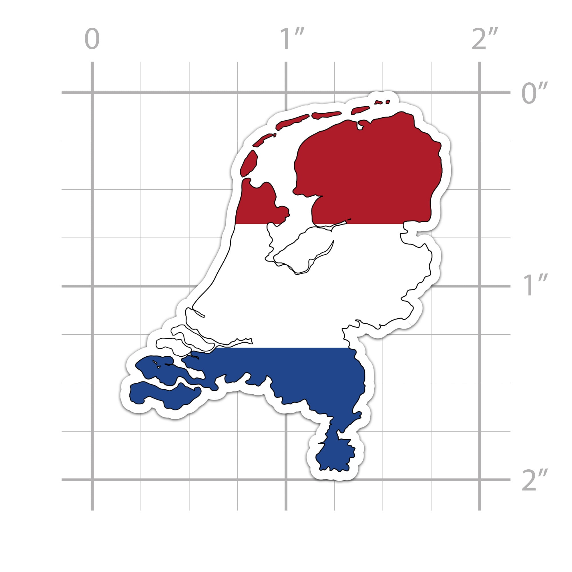 Dutch Shaped Netherlands Flag Sticker for water bottle phone tumbler ...