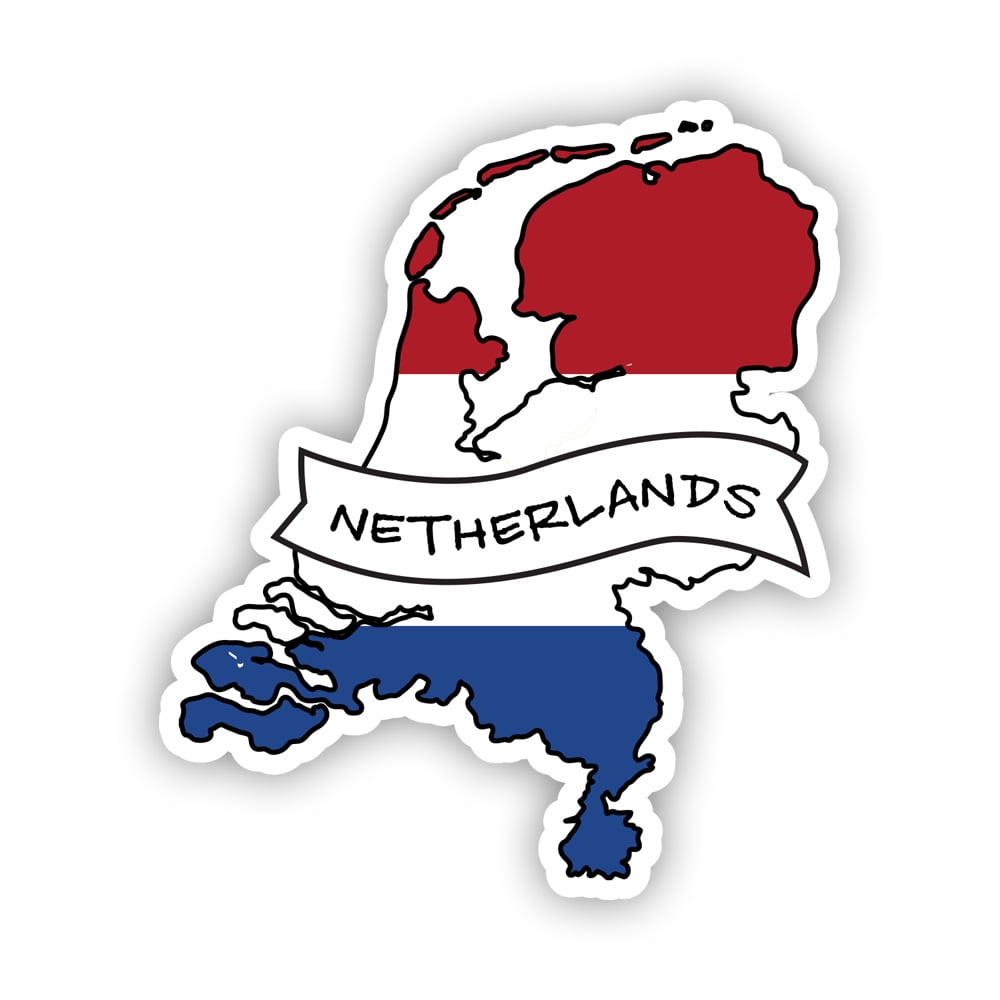 Dutch Shaped T Flag Sticker Decal - Self Adhesive Vinyl - Weatherproof ...