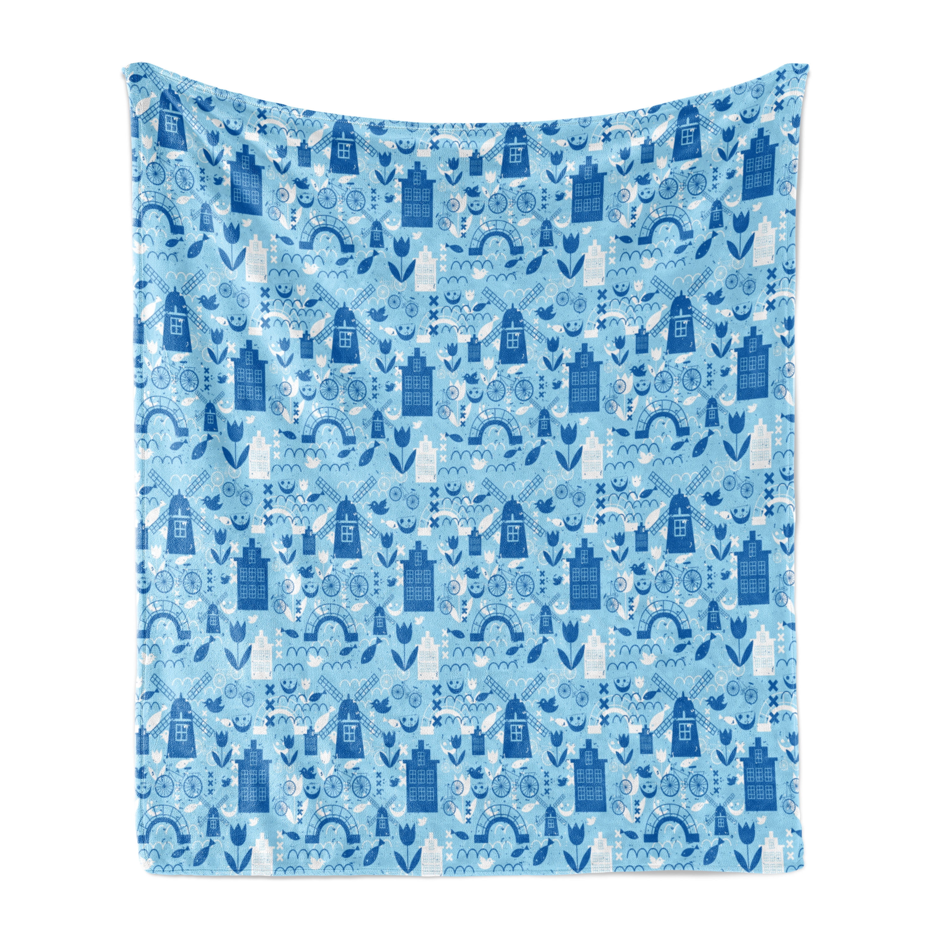Dutch Soft Flannel Fleece Throw Blanket, Elements from Nature and ...