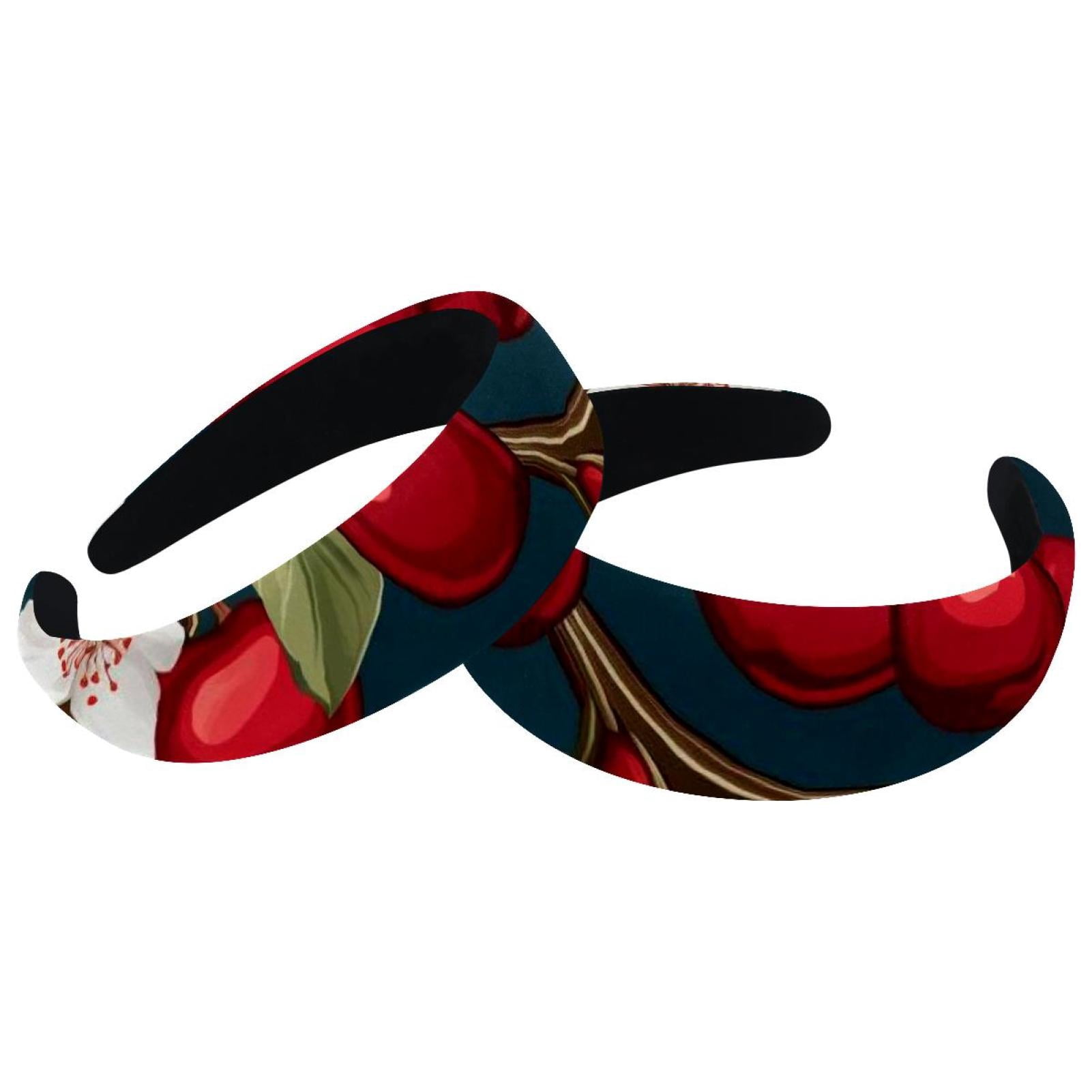 Dutch Velvet Wide Headbands, 2pcs Cartoon Cherry Soft Head Bands for ...