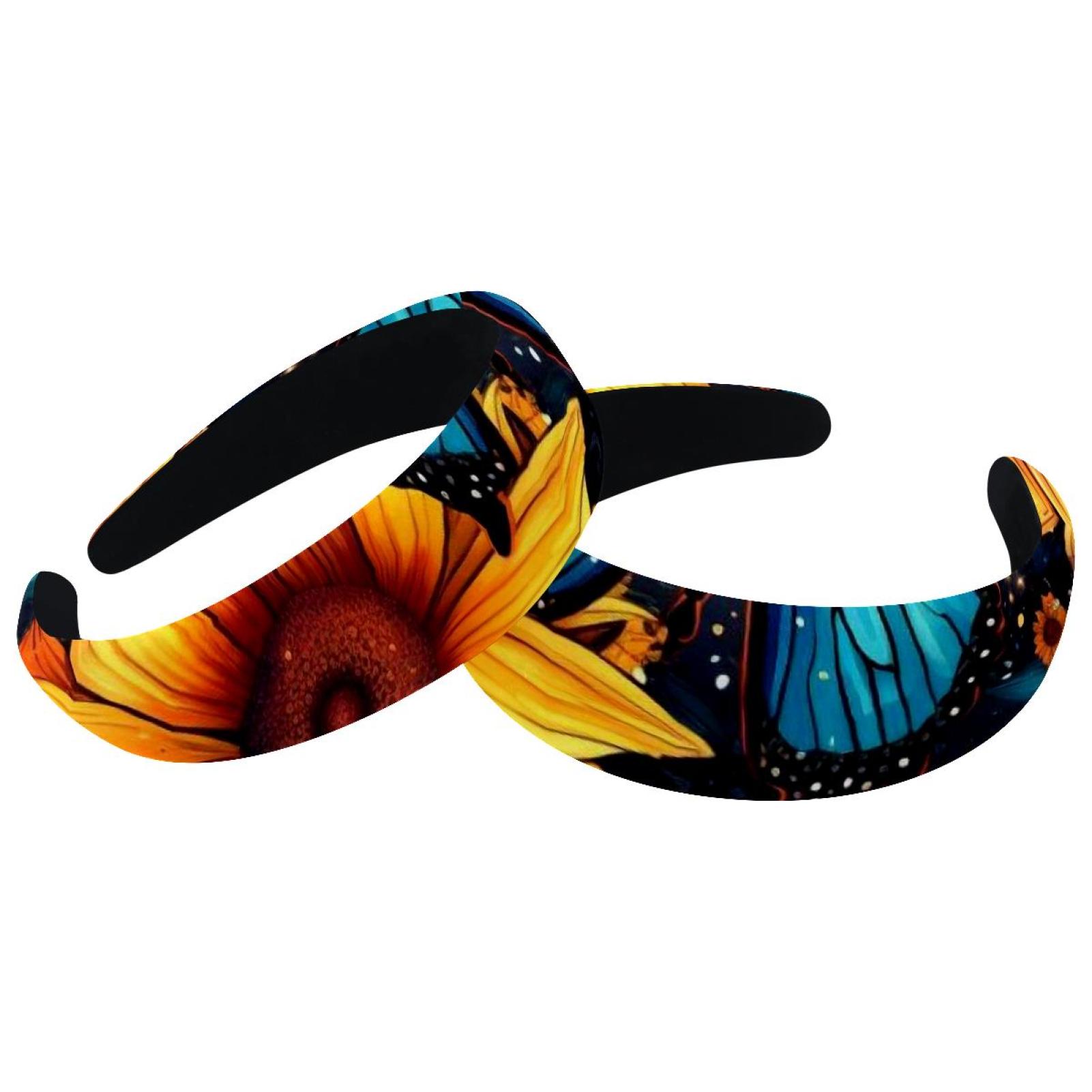 Dutch Velvet Wide Headbands for Women, 2pcs Soft Head Bands for Secure ...