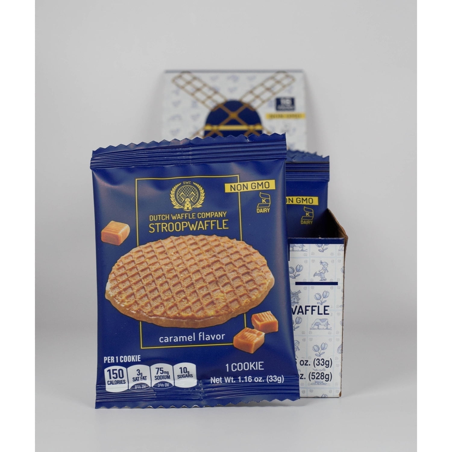 Dutch Waffle Company Stroopwafel, Caramel Flavor, 16 Individually ...