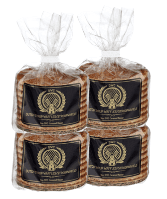 Dutch Waffle Company Premium Stroopwafel, Caramel Flavor, 32 Non-GMO ...
