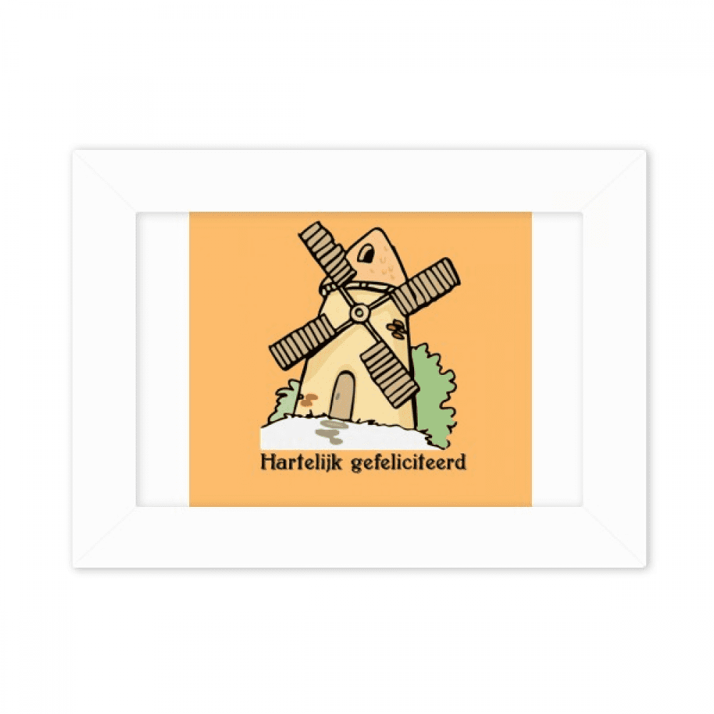 Dutch Windll Landscape Birthday Photo Mount Frame Picture Art Painting ...