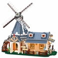Dutch Windmill Farmhouse Building Block Set with Chicken Coop & LED ...