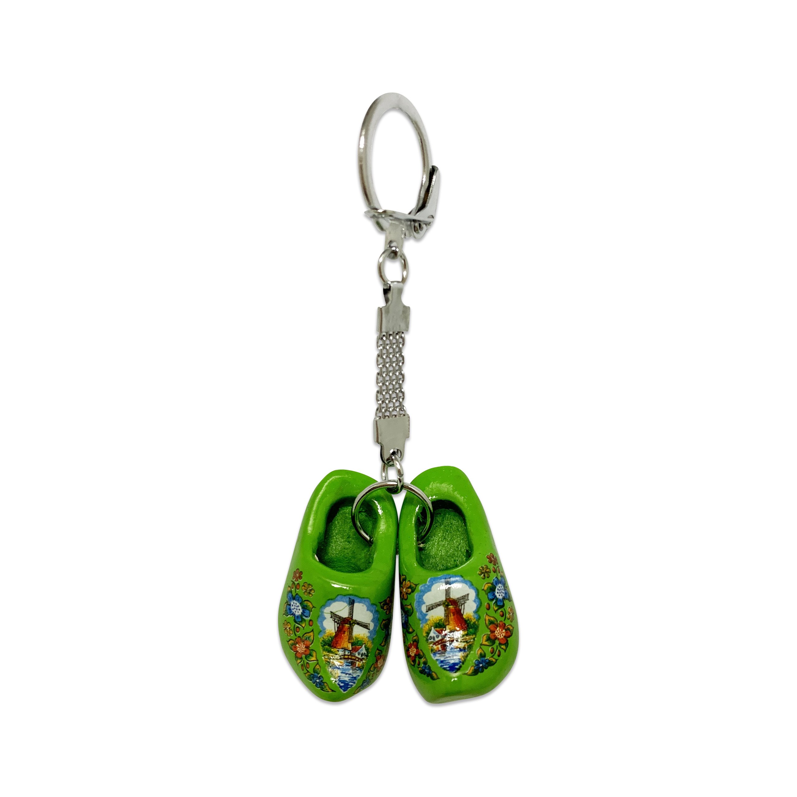DUTC Dutch Wooden Shoes Keychain Natural | Green - Walmart.com