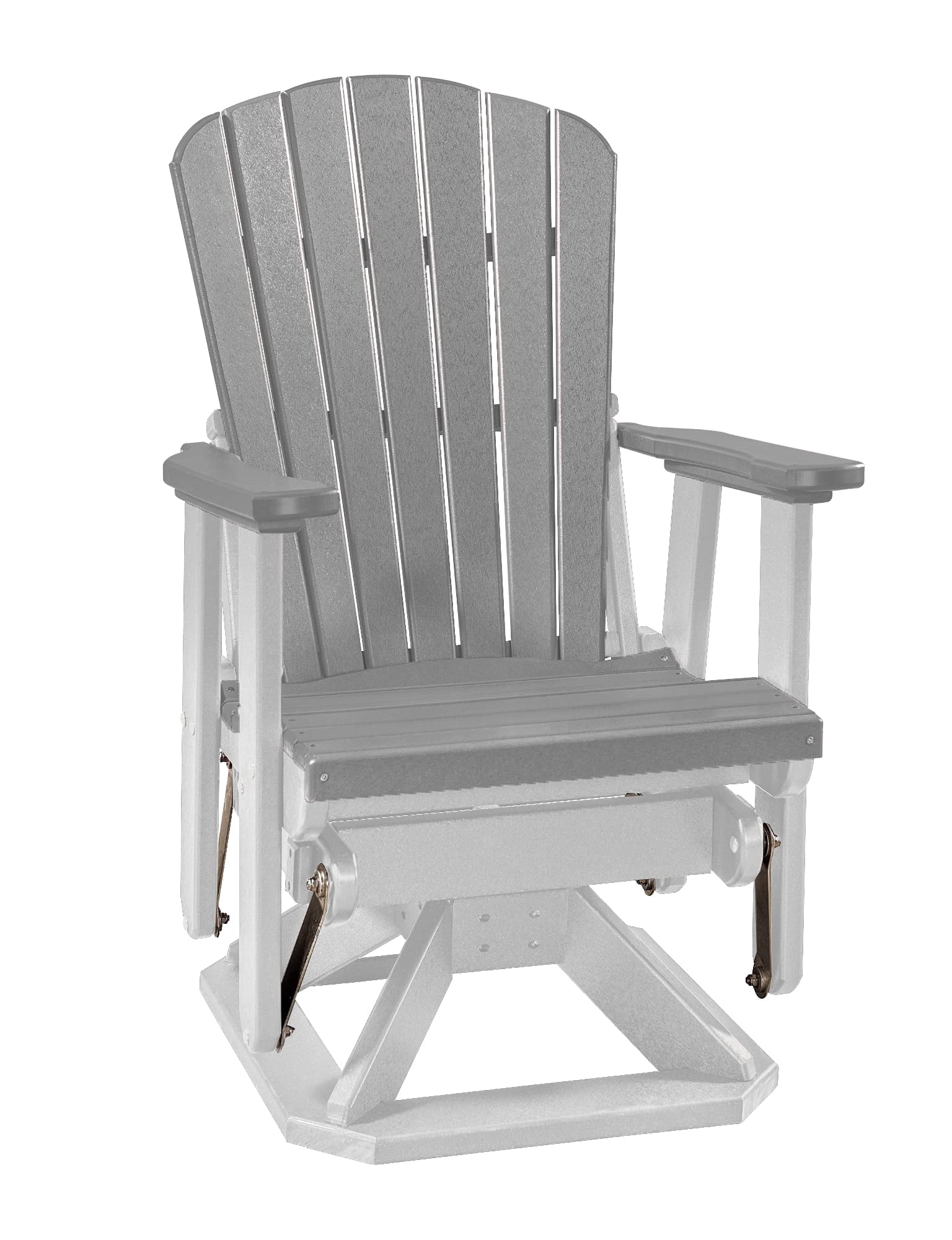 DutchCrafters Slat Fan Back Poly Adirondack Swivel Glider Outdoor Patio ...