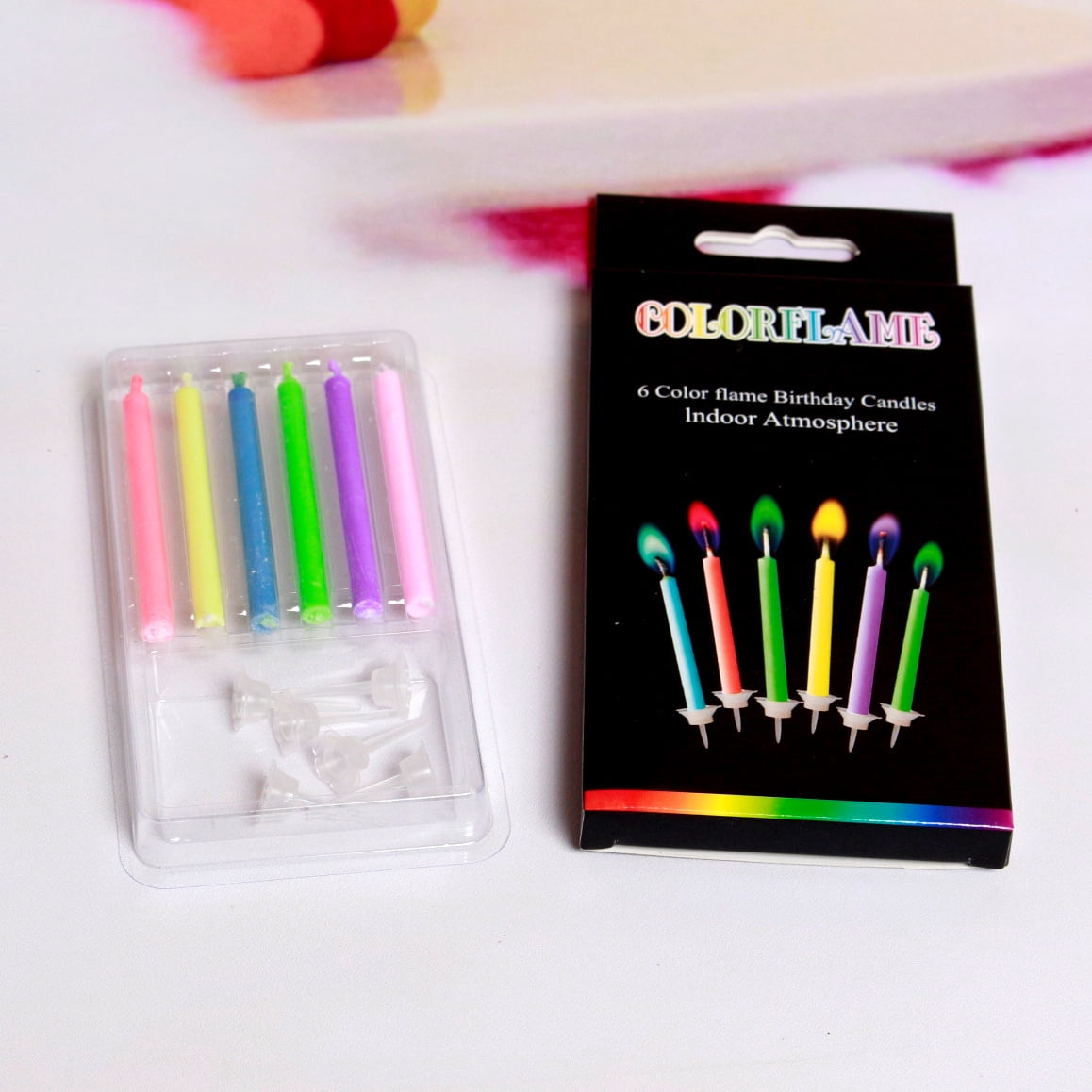 Dutchman Creative Colored Flame Candles for Birthday Party Decorations ...