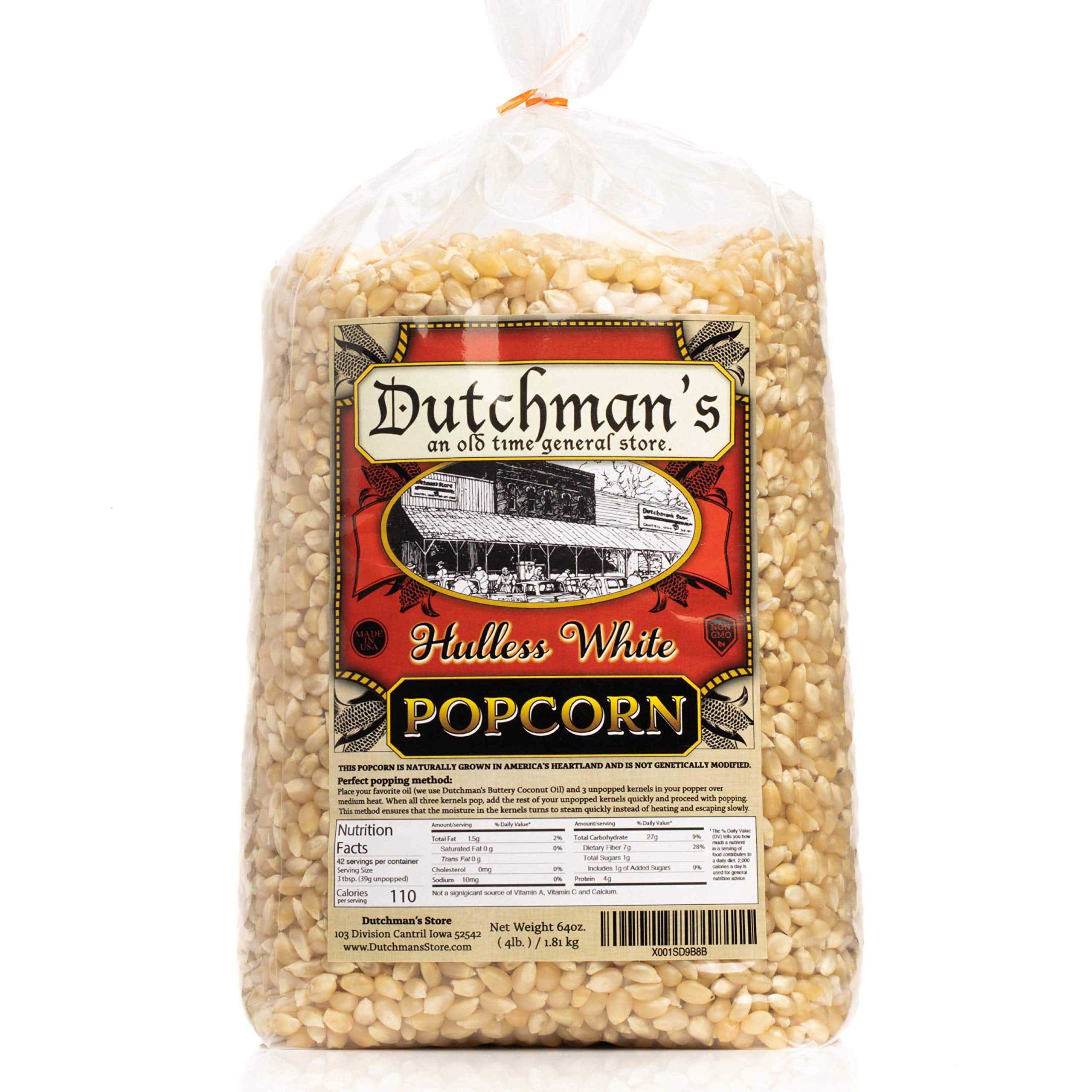 Dutchman's White Popcorn: Medium BCF26 Popcorn Kernels for Popping in ...